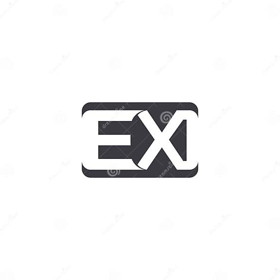 Alphabet-Initialen Logo Ex E Und X Vektor Abbildung - Illustration von ...