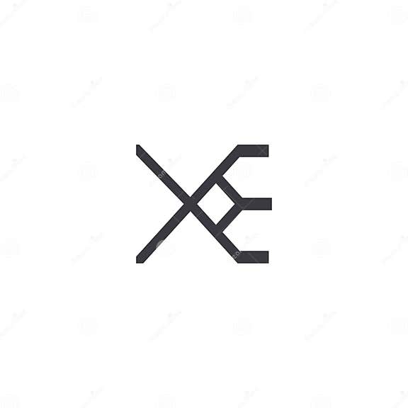 Alphabet-Initialen Logo Ex E Und X Vektor Abbildung - Illustration von ...