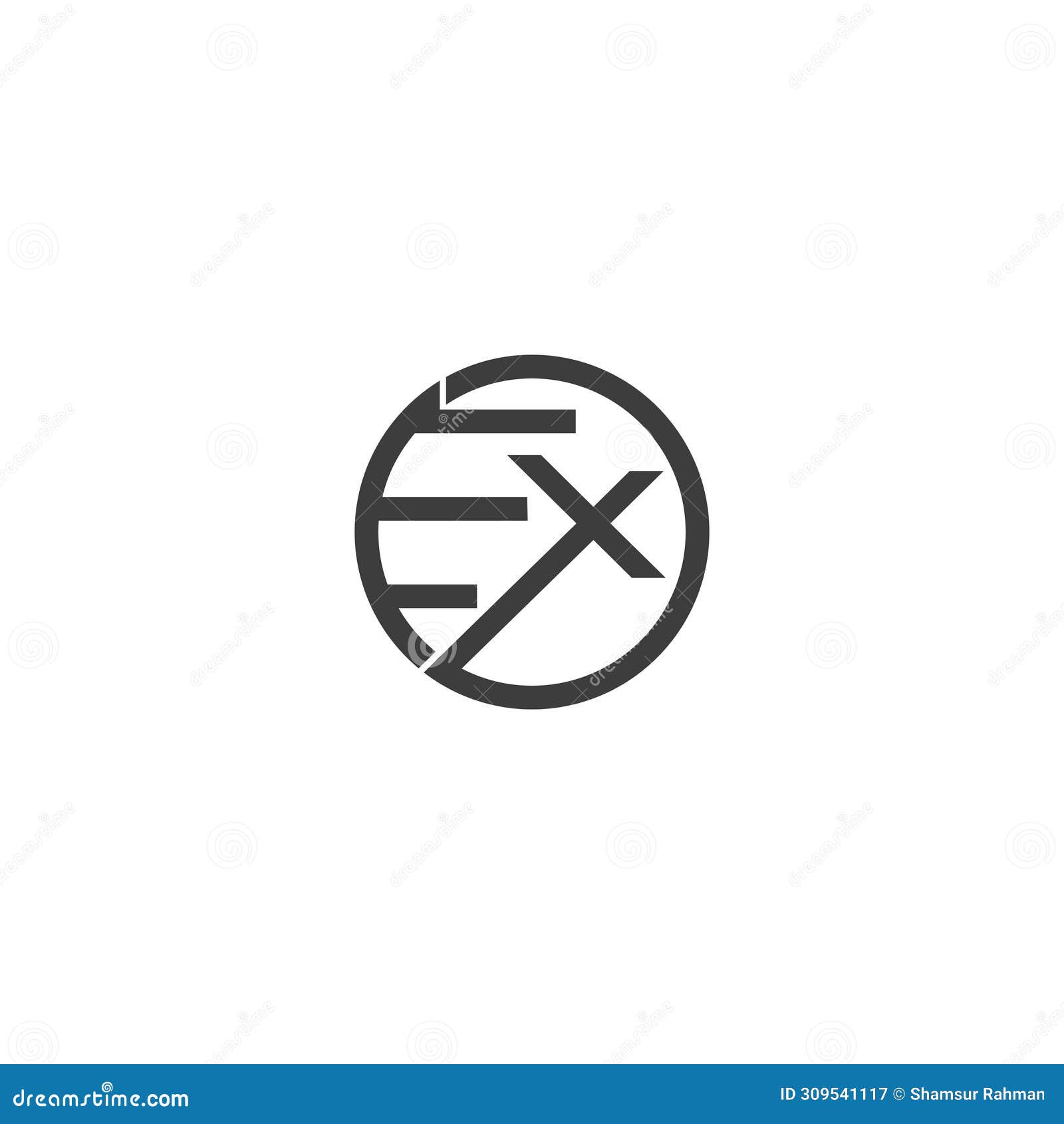 Alphabet-Initialen Logo Ex E Und X Vektor Abbildung - Illustration von ...