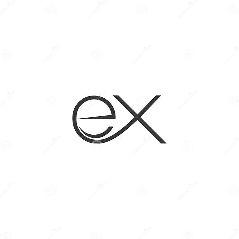 Alphabet-Initialen Logo Ex E Und X Vektor Abbildung - Illustration von ...