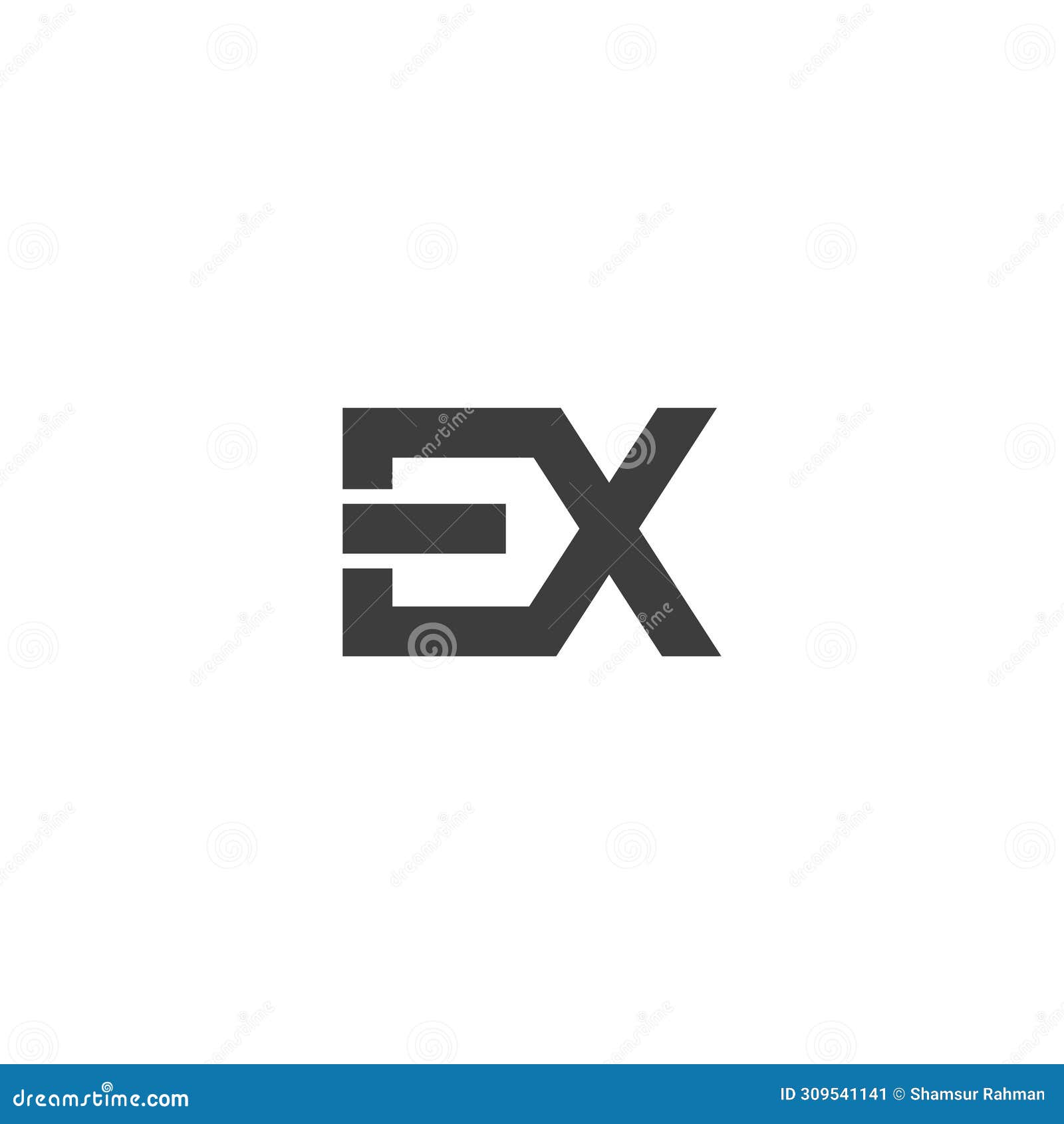 Alphabet-Initialen Logo Ex E Und X Vektor Abbildung - Illustration von ...