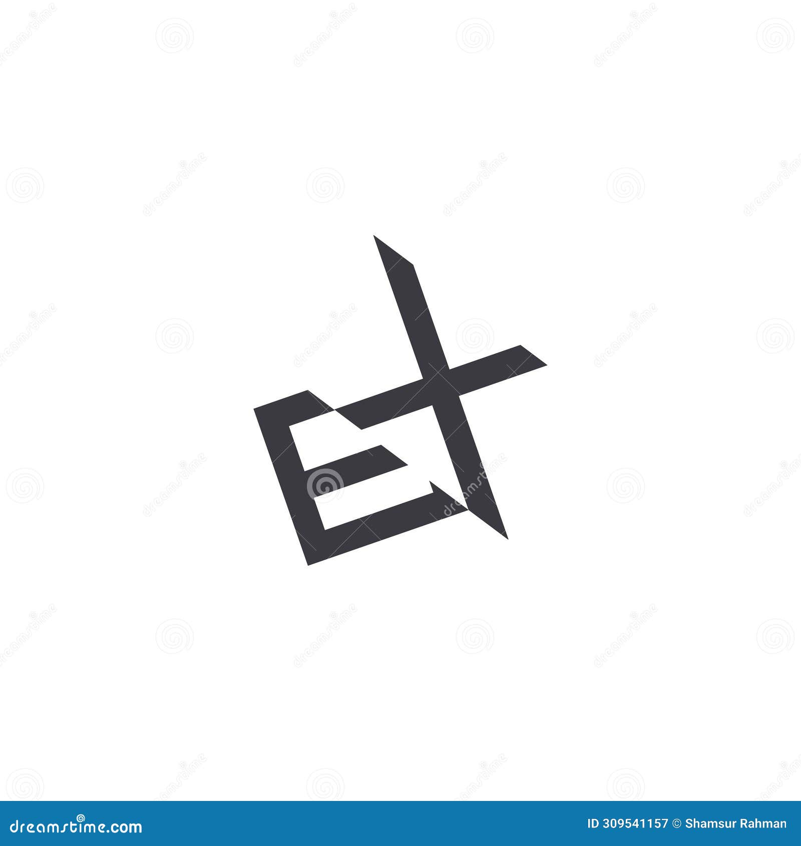 Alphabet-Initialen Logo Ex E Und X Vektor Abbildung - Illustration von ...