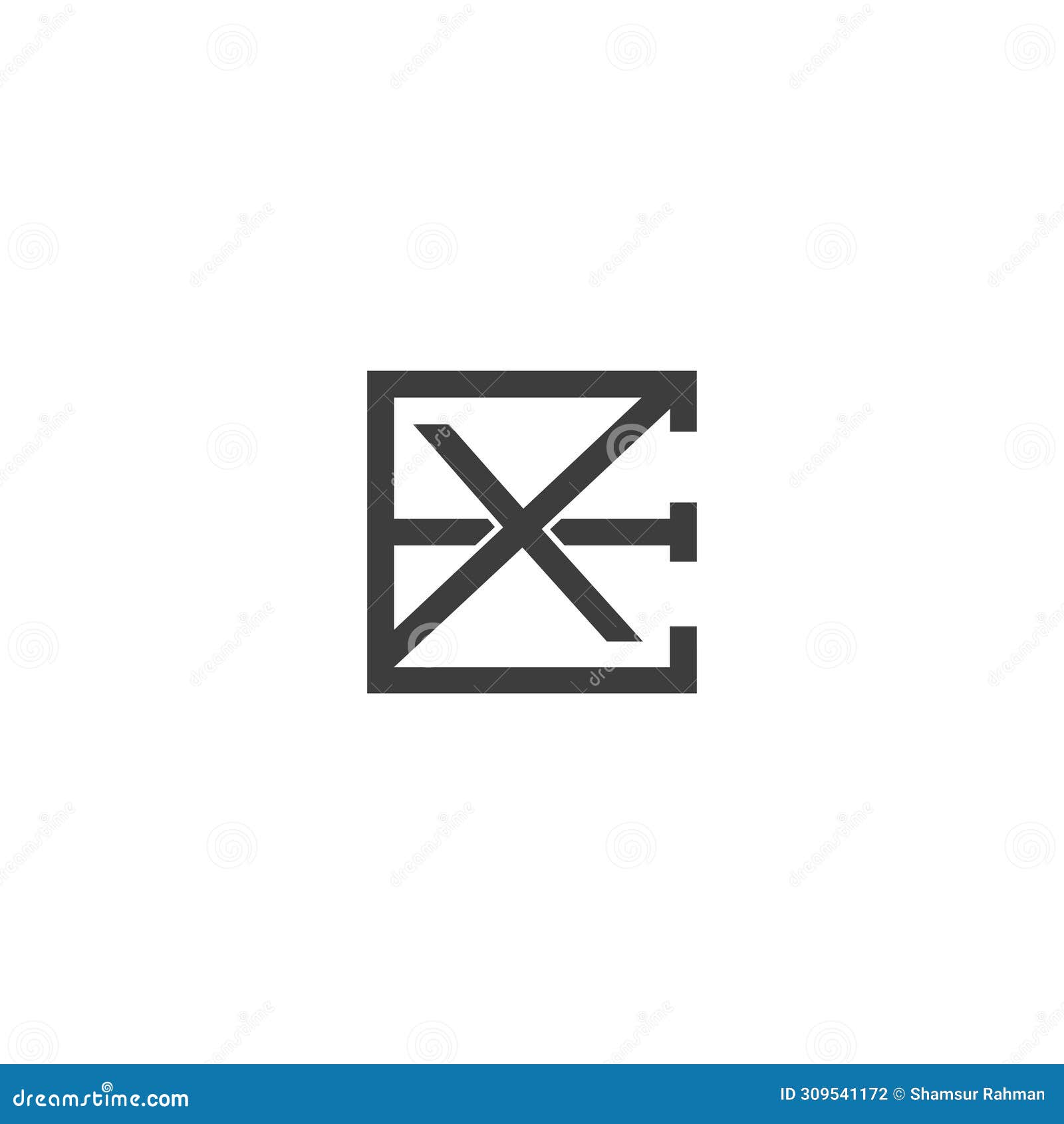 Alphabet-Initialen Logo Ex E Und X Vektor Abbildung - Illustration von ...