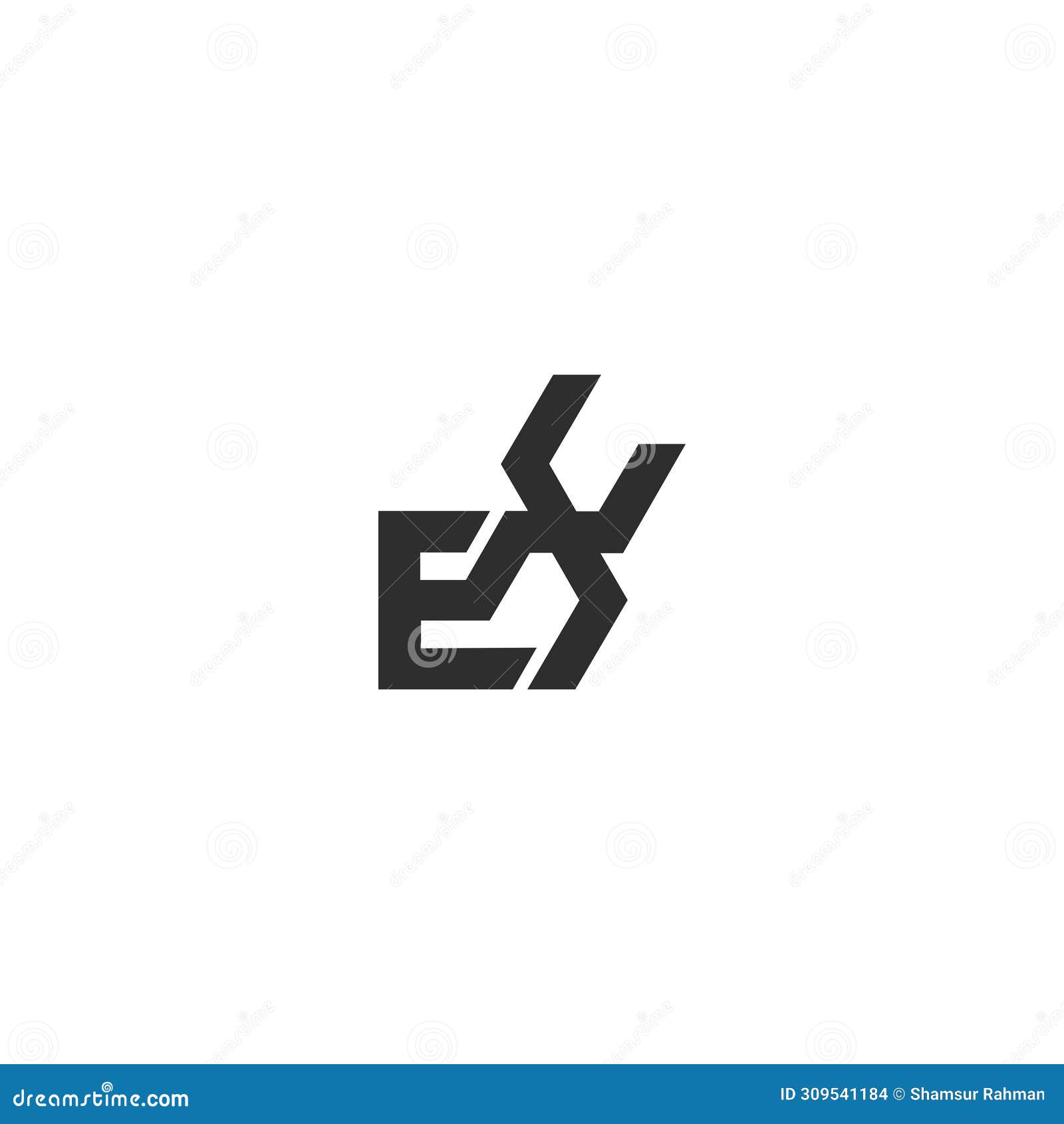 Alphabet-Initialen Logo Ex E Und X Vektor Abbildung - Illustration von ...