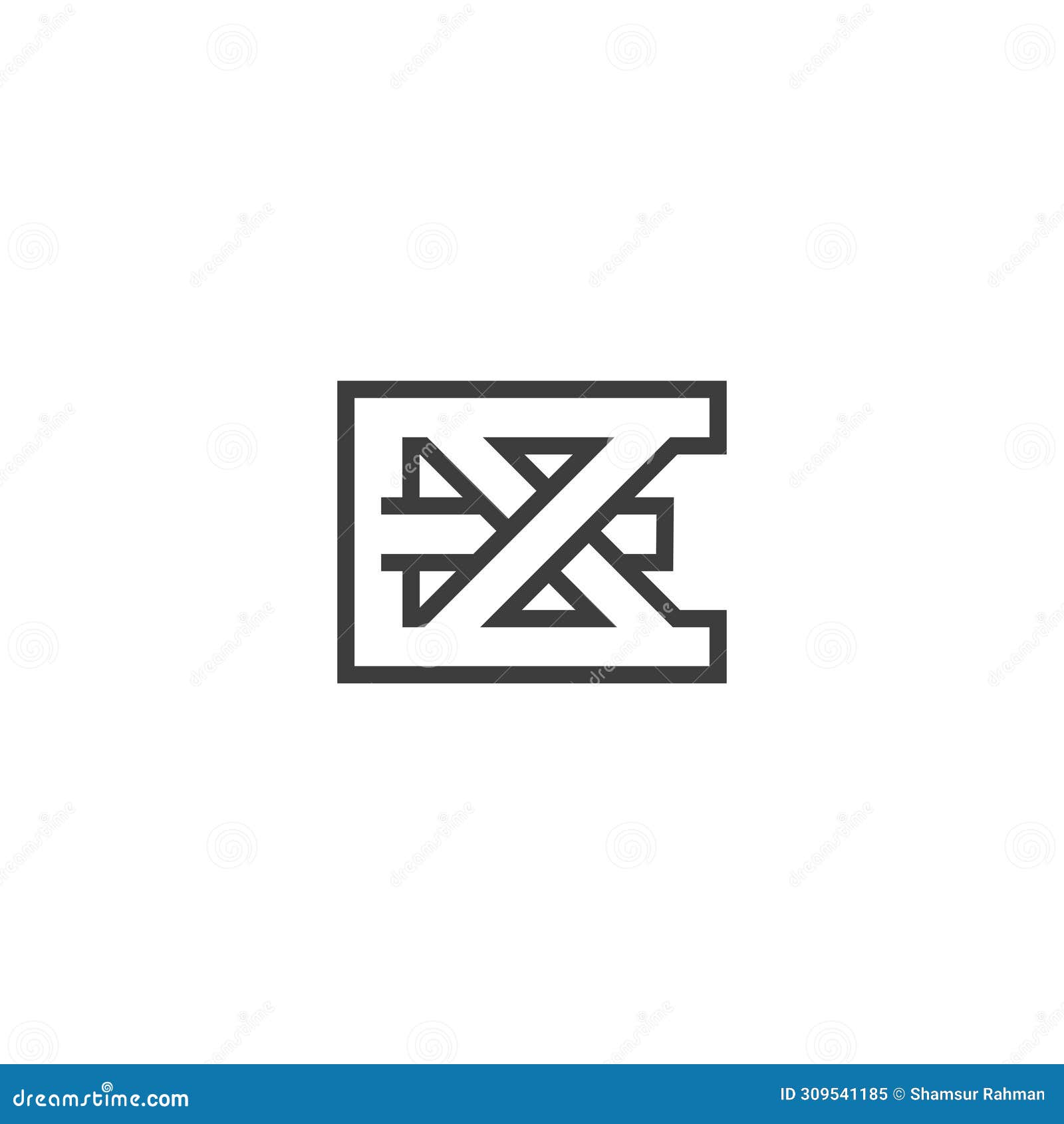 Alphabet-Initialen Logo Ex E Und X Vektor Abbildung - Illustration von ...