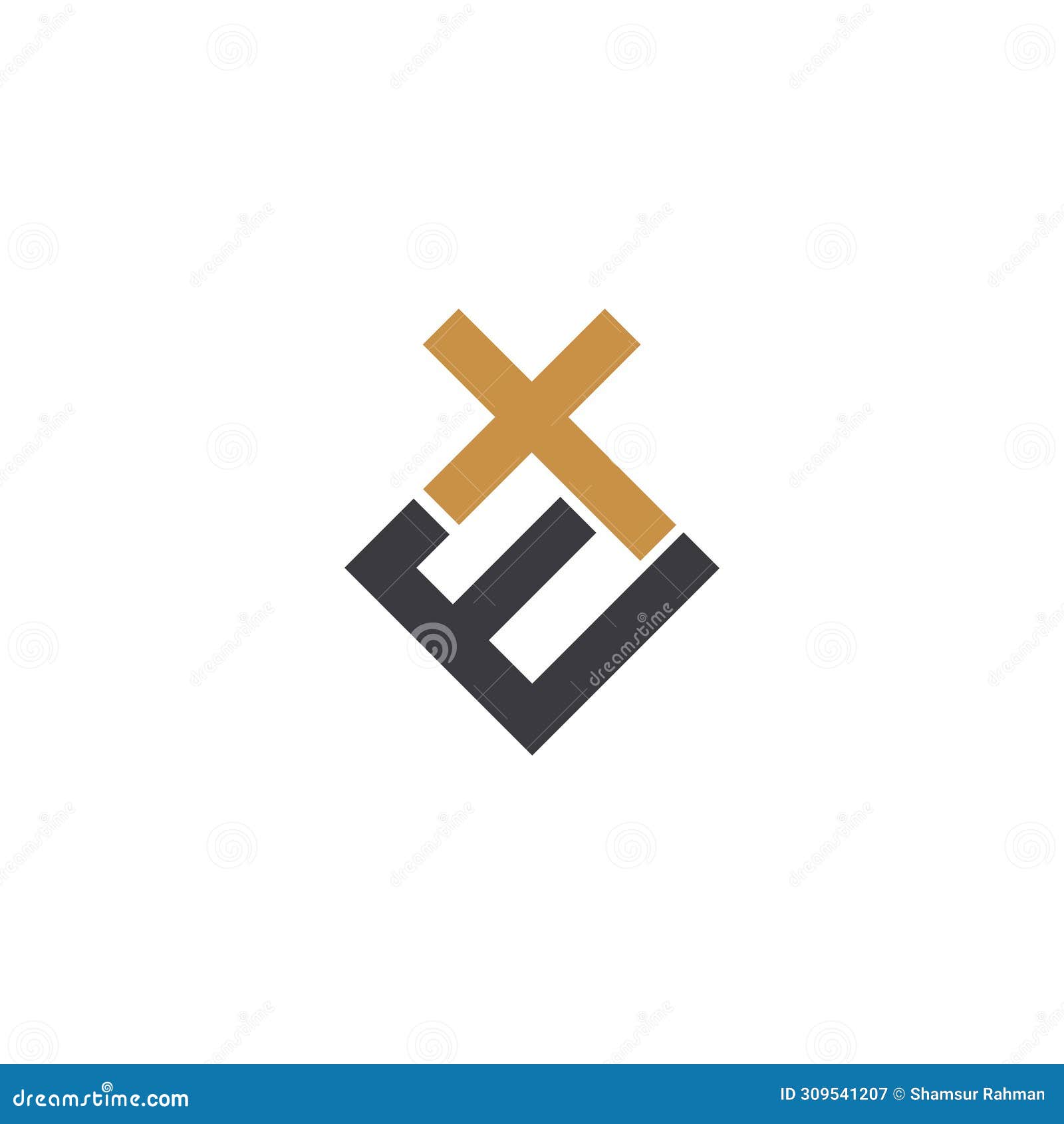 Alphabet-Initialen Logo Ex E Und X Vektor Abbildung - Illustration von ...