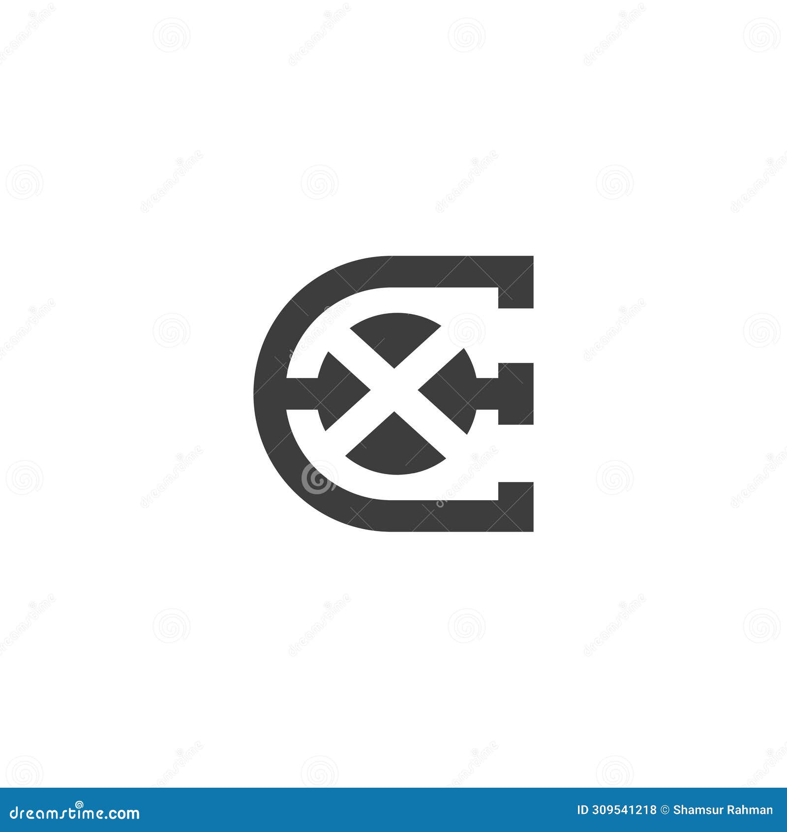 Alphabet-Initialen Logo Ex E Und X Vektor Abbildung - Illustration von ...