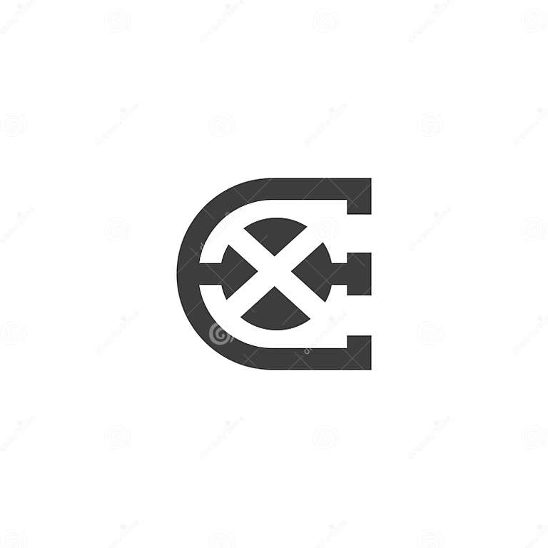 Alphabet-Initialen Logo Ex E Und X Vektor Abbildung - Illustration von ...