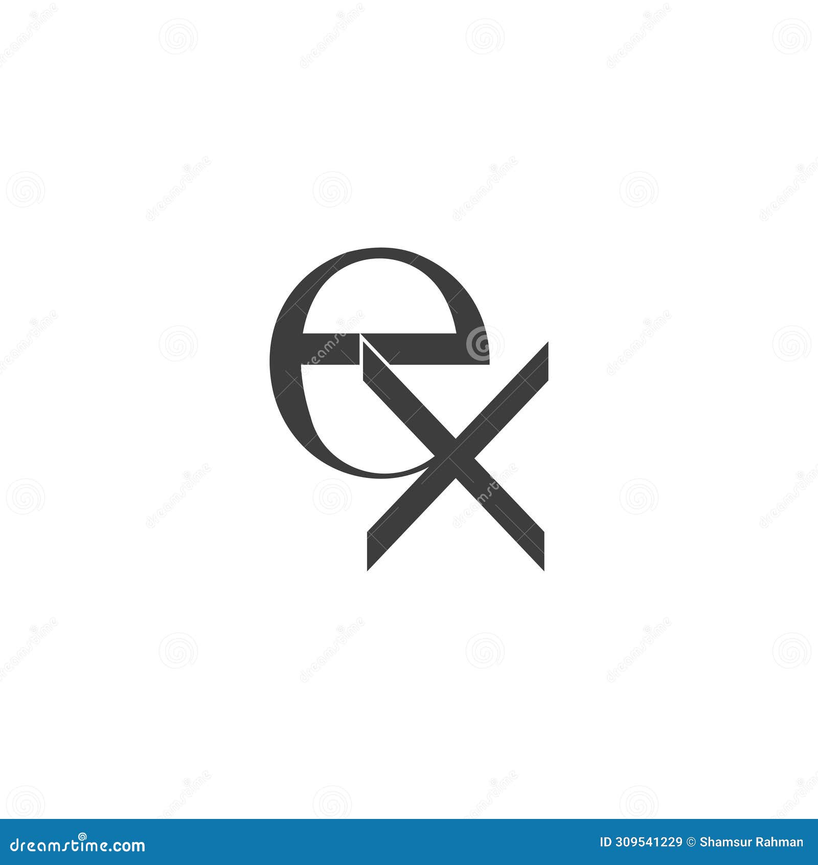Alphabet-Initialen Logo Ex E Und X Vektor Abbildung - Illustration von ...