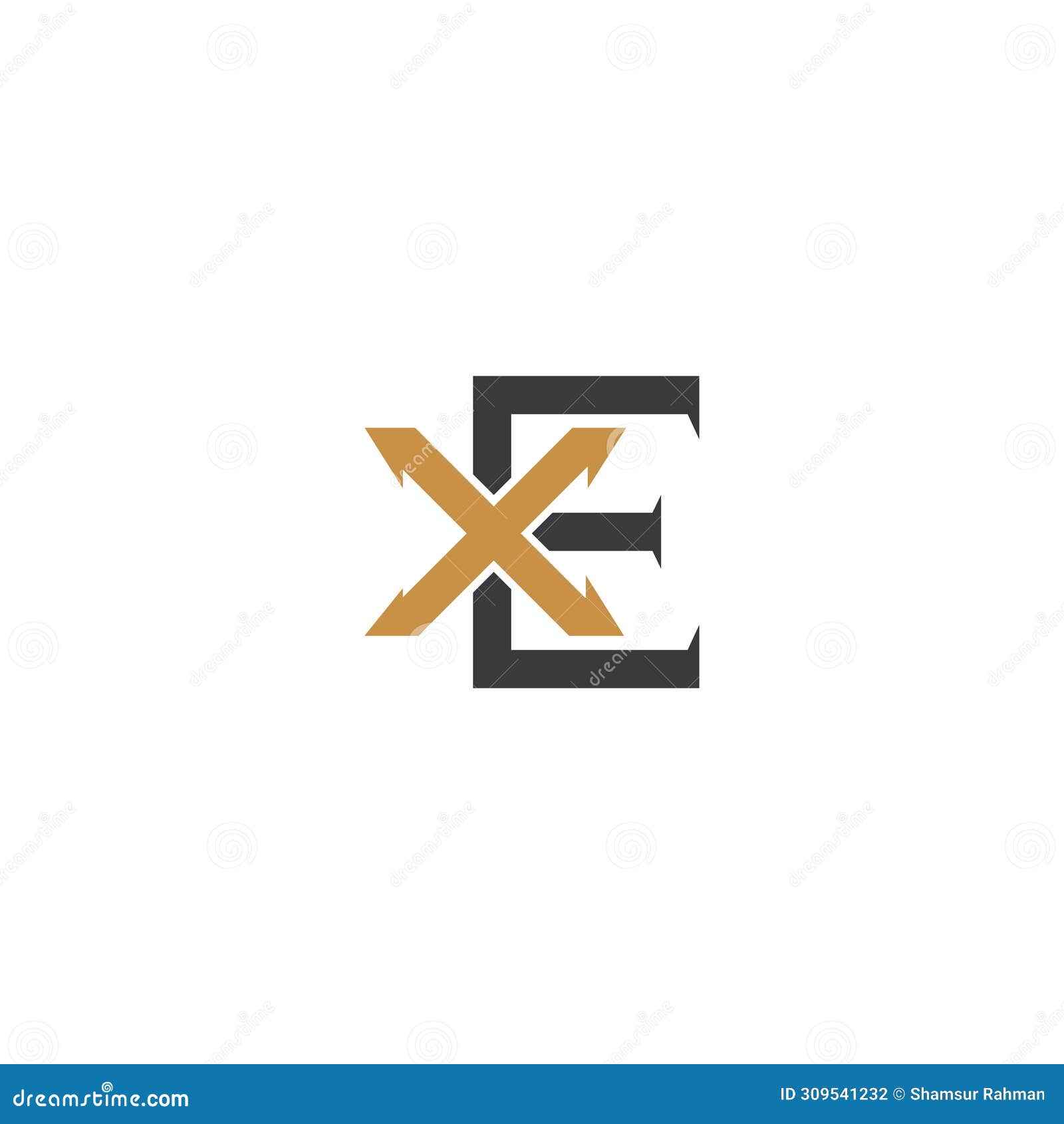 Alphabet-Initialen Logo Ex E Und X Vektor Abbildung - Illustration von ...