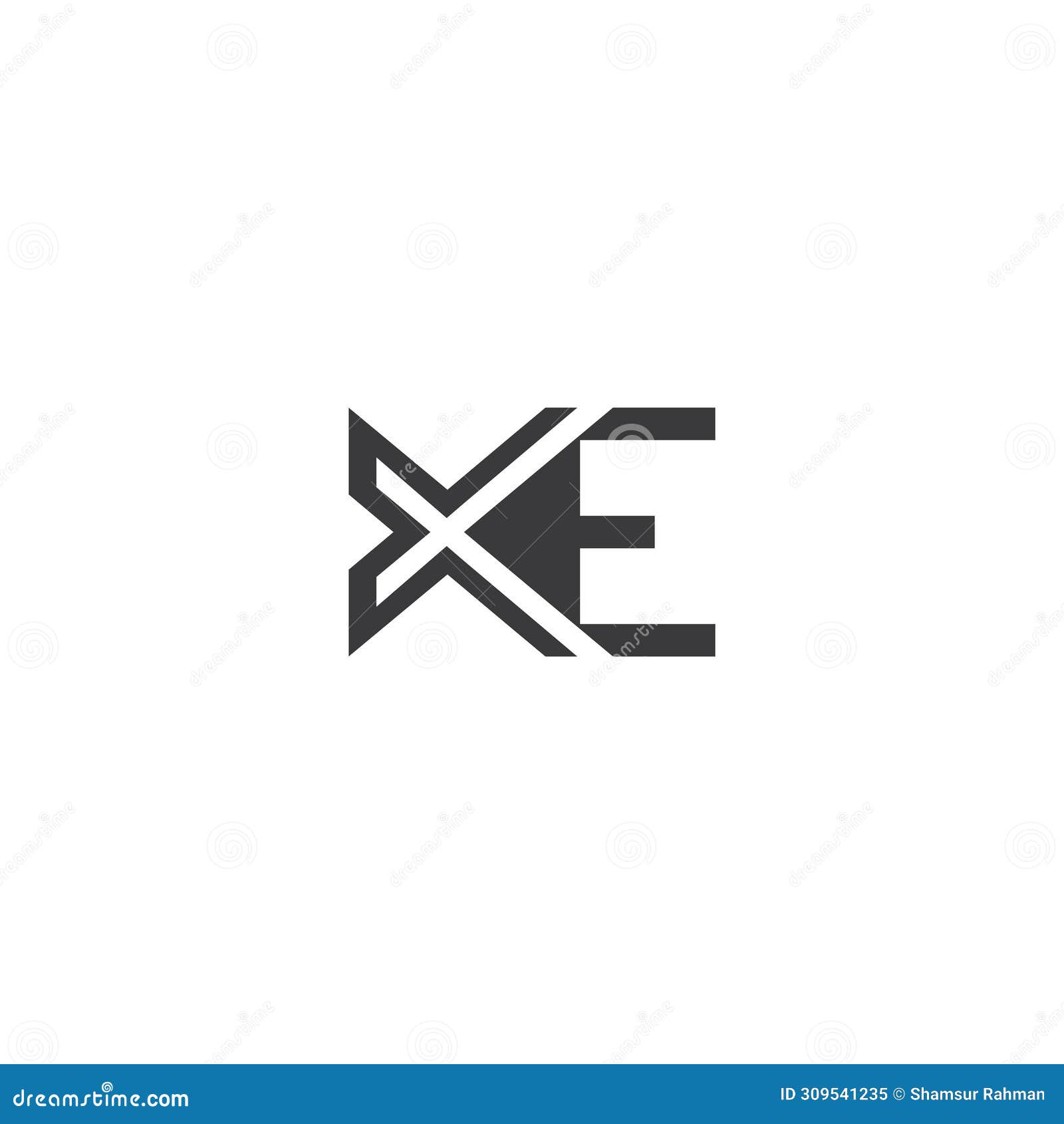 Alphabet-Initialen Logo Ex E Und X Vektor Abbildung - Illustration von ...