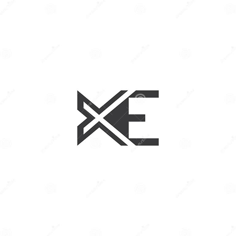 Alphabet-Initialen Logo Ex E Und X Vektor Abbildung - Illustration von ...