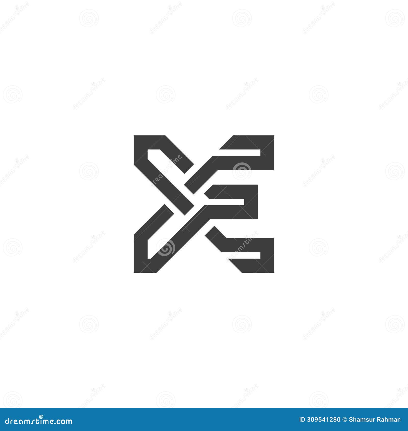 Alphabet-Initialen Logo Ex E Und X Vektor Abbildung - Illustration von ...