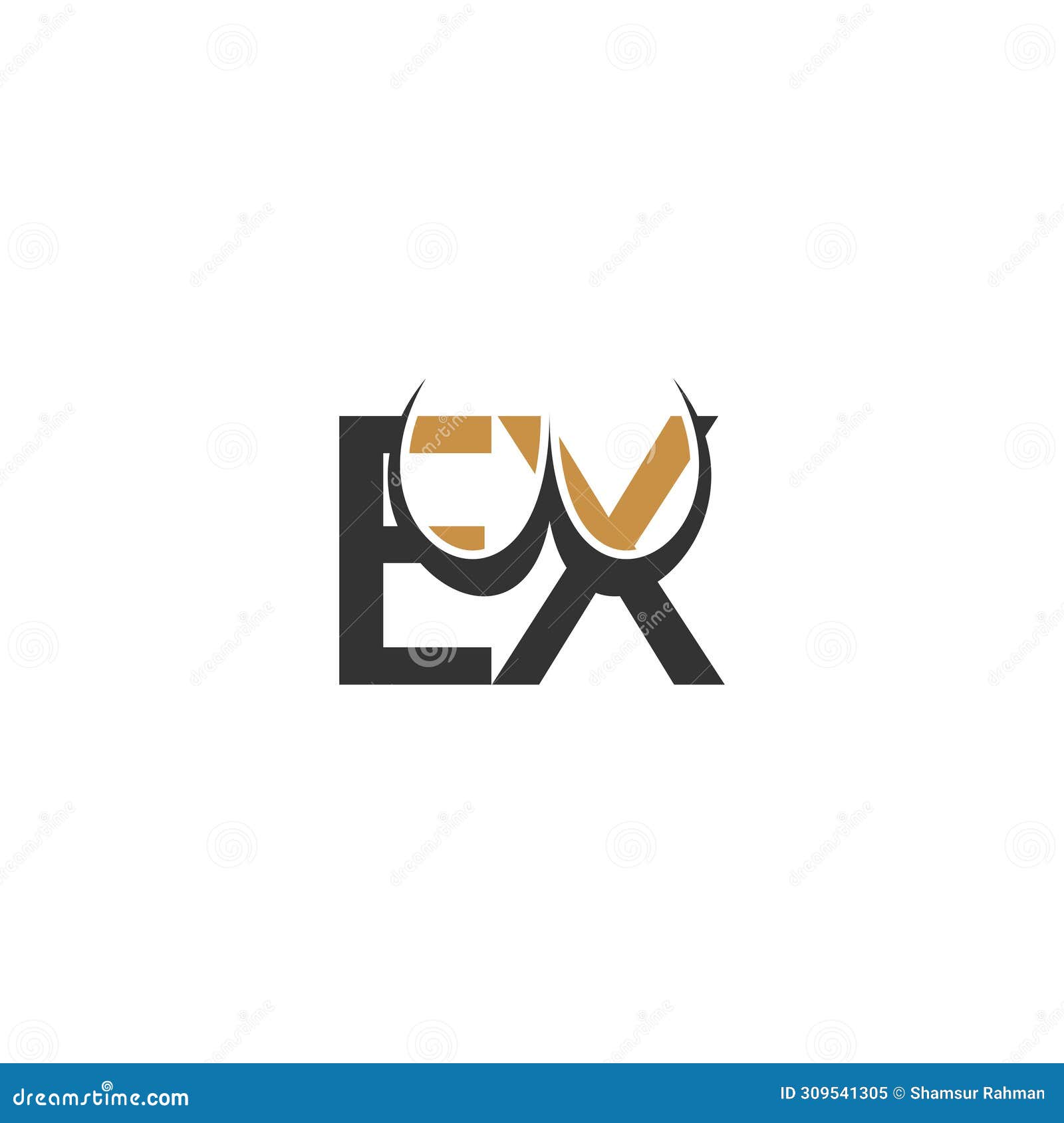 Alphabet-Initialen Logo Ex E Und X Vektor Abbildung - Illustration von ...