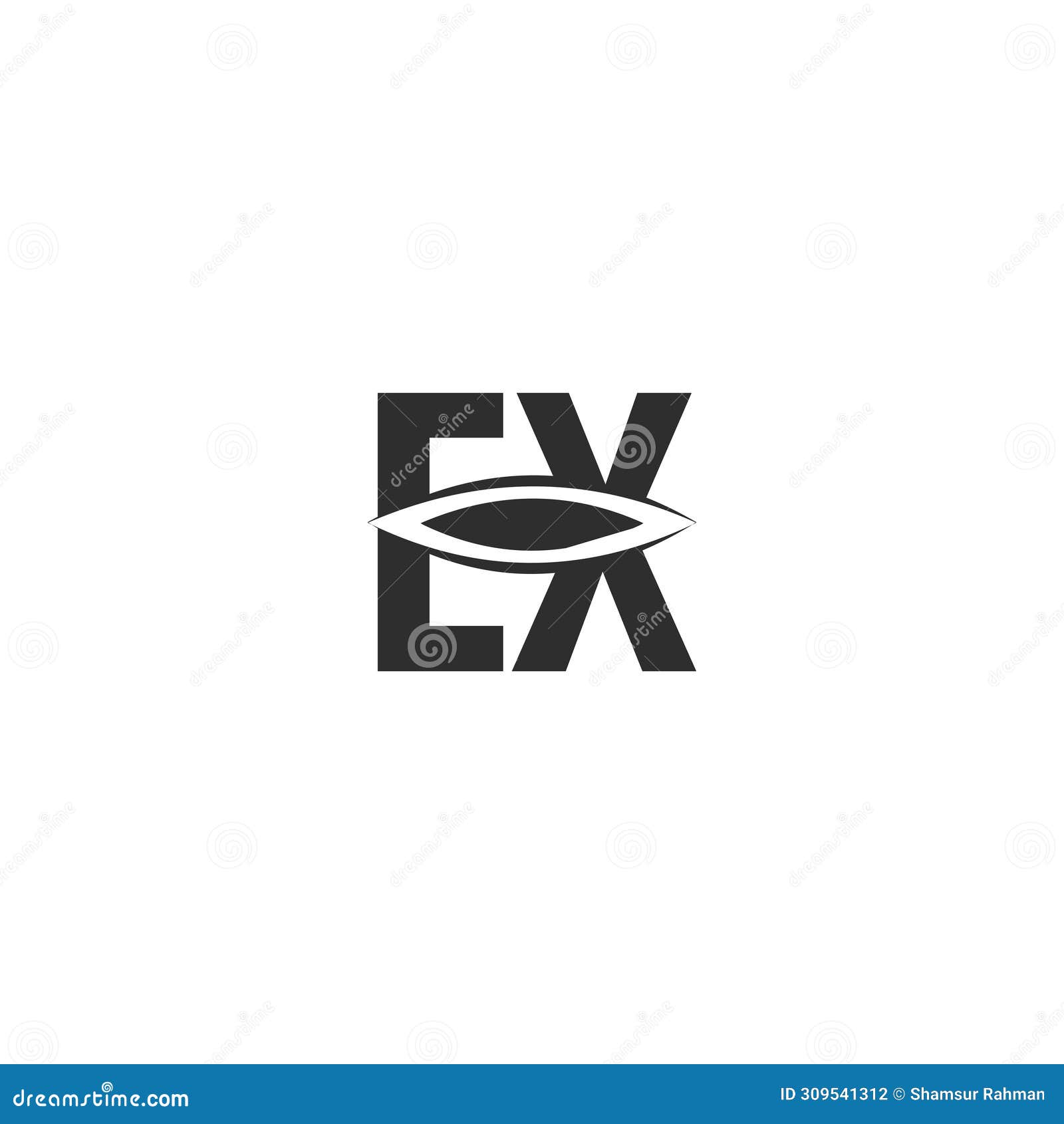 Alphabet-Initialen Logo Ex E Und X Vektor Abbildung - Illustration von ...