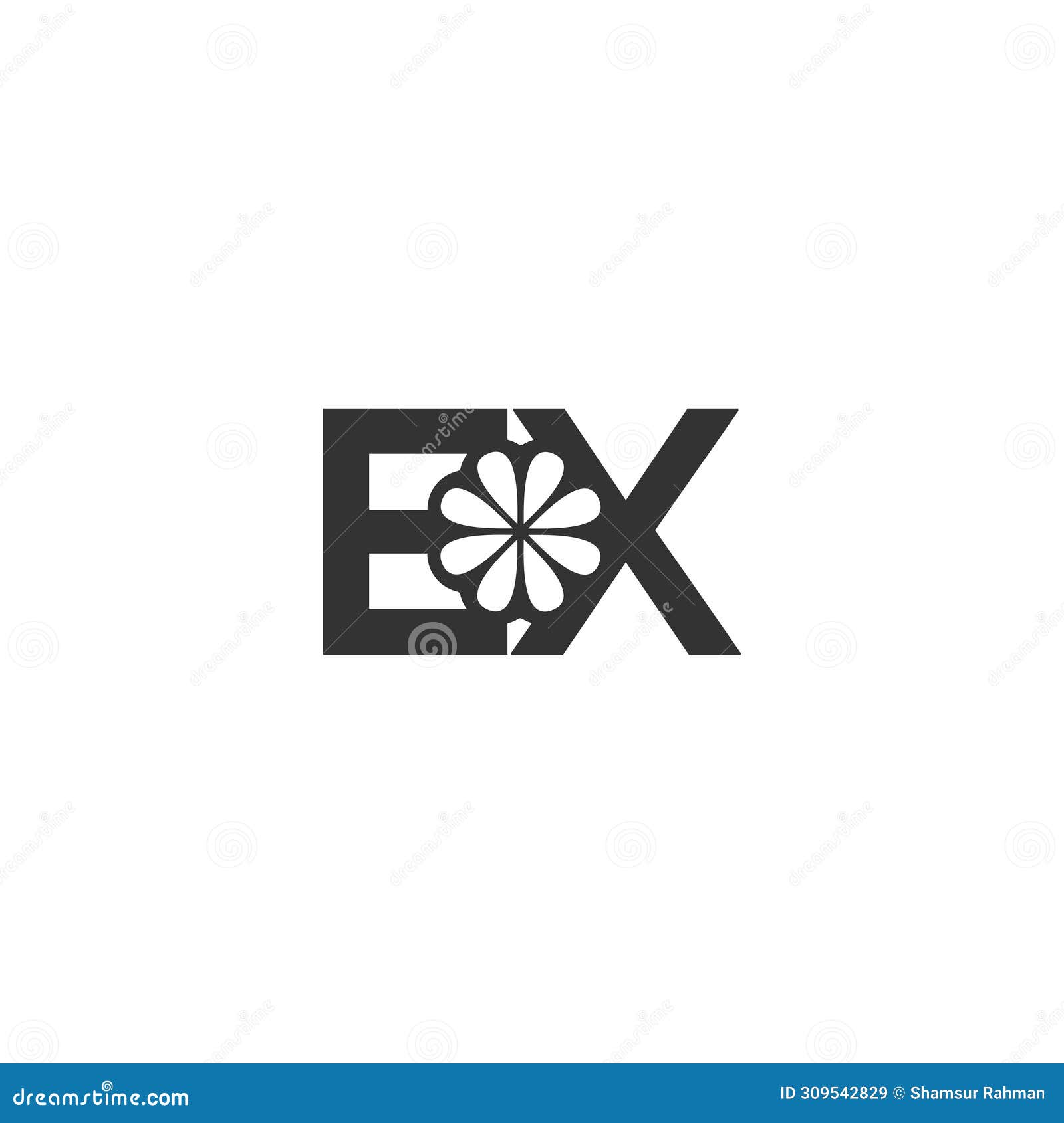 Alphabet-Initialen Logo Ex E Und X Vektor Abbildung - Illustration von ...