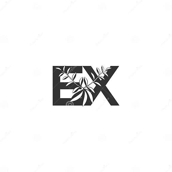 Alphabet-Initialen Logo Ex E Und X Vektor Abbildung - Illustration von ...