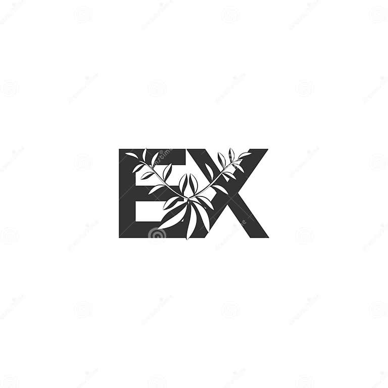 Alphabet-Initialen Logo Ex E Und X Vektor Abbildung - Illustration von ...