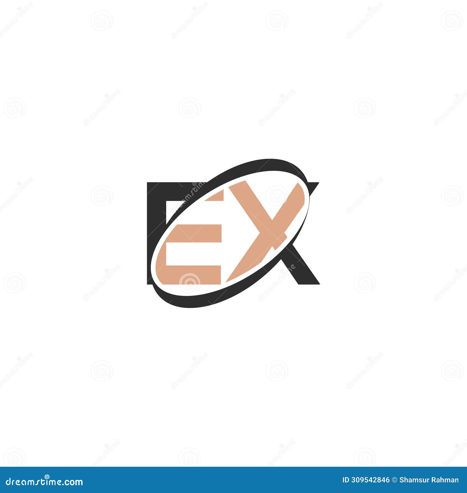 Alphabet-Initialen Logo Ex E Und X Vektor Abbildung - Illustration von ...