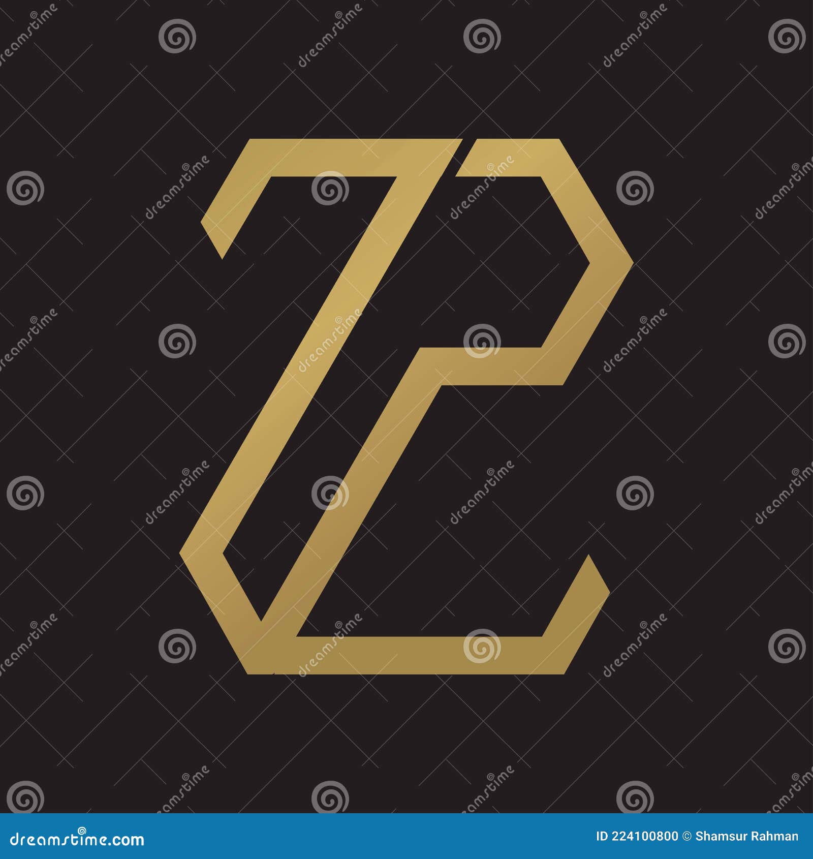 Alphabet Initialen Logo Pz Zp Z Und P Vektor Abbildung - Illustration ...