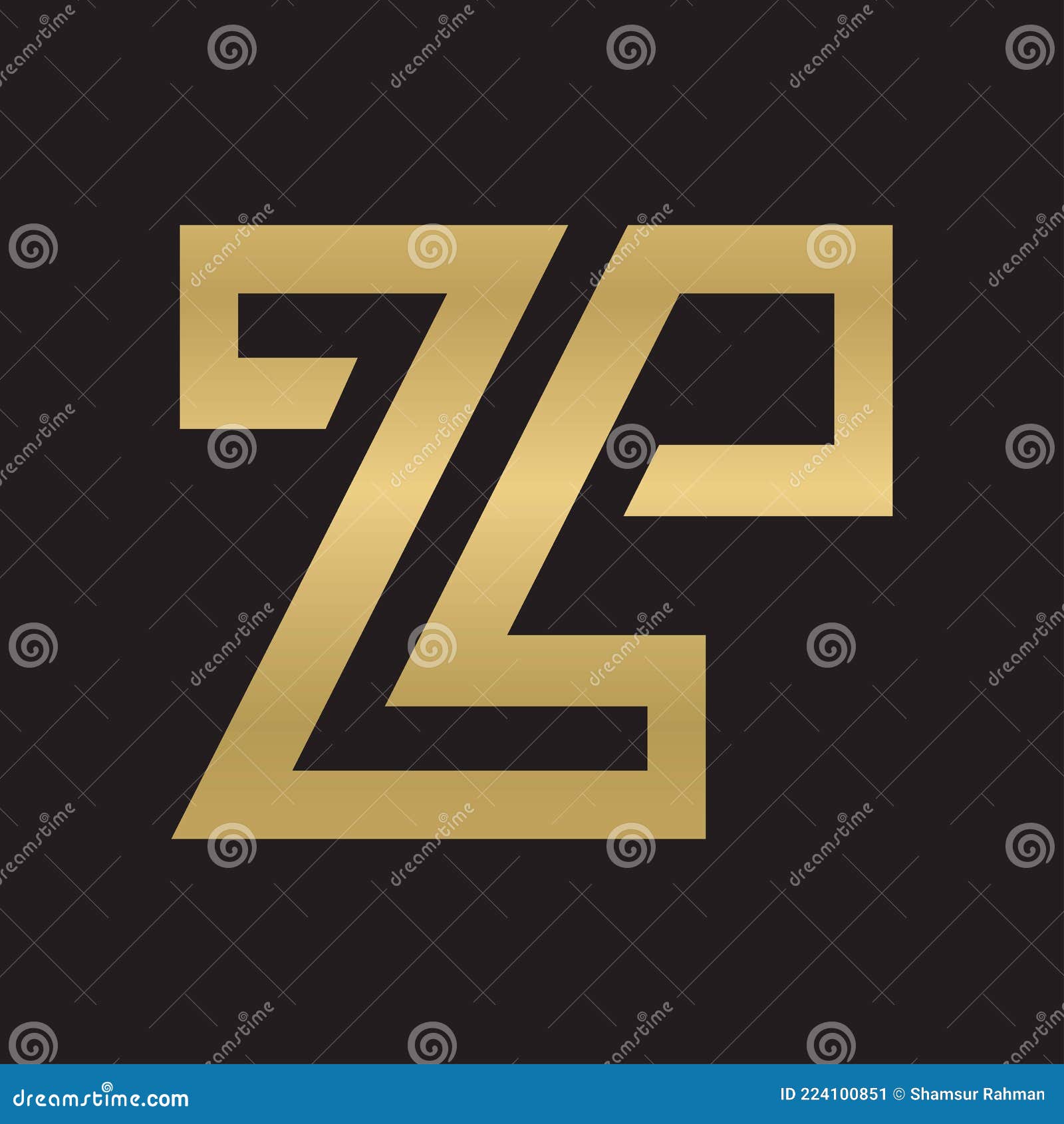 Alphabet Initialen Logo Pz Zp Z Und P Vektor Abbildung - Illustration ...