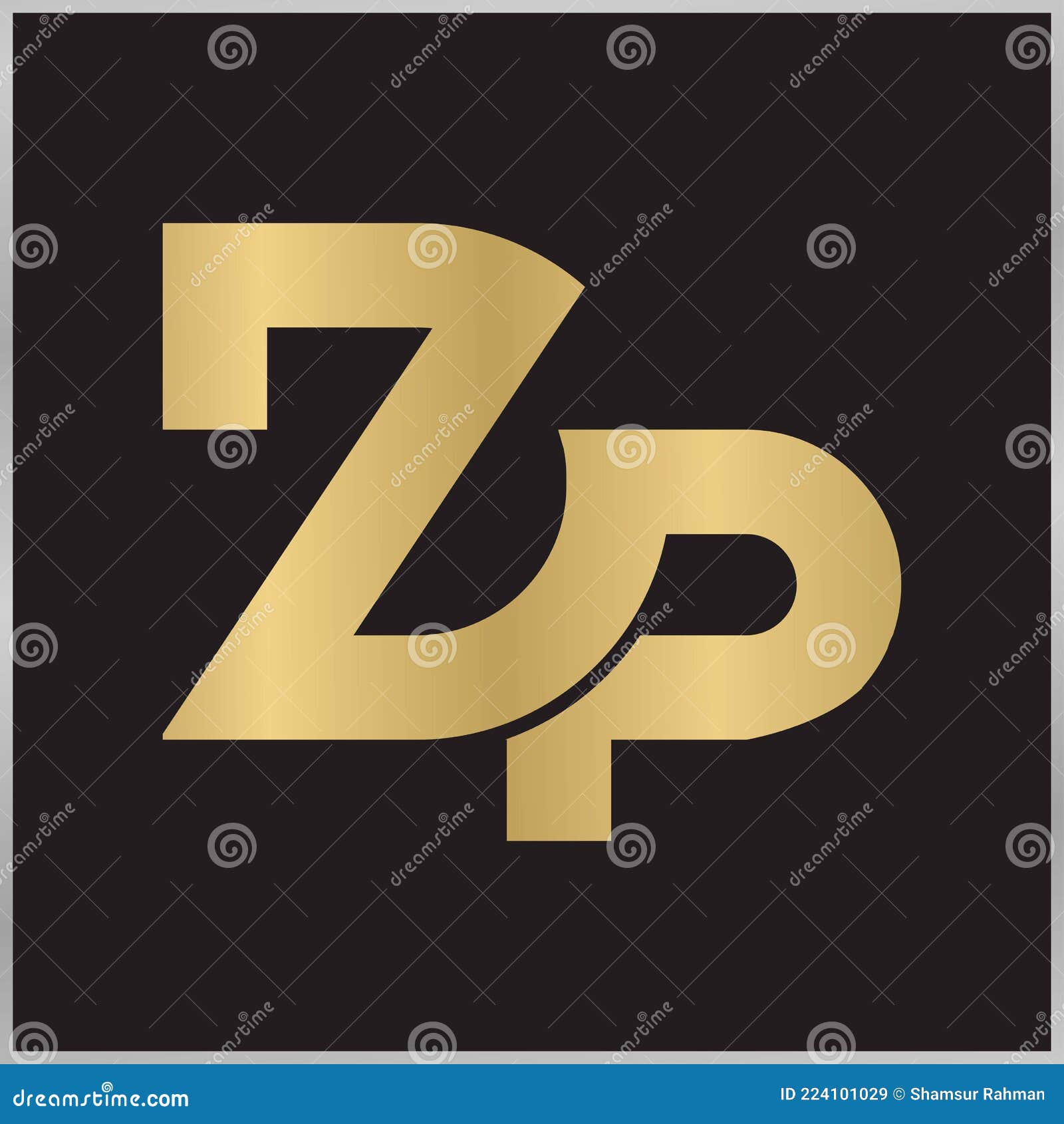 Alphabet Initialen Logo Pz Zp Z Und P Vektor Abbildung - Illustration ...