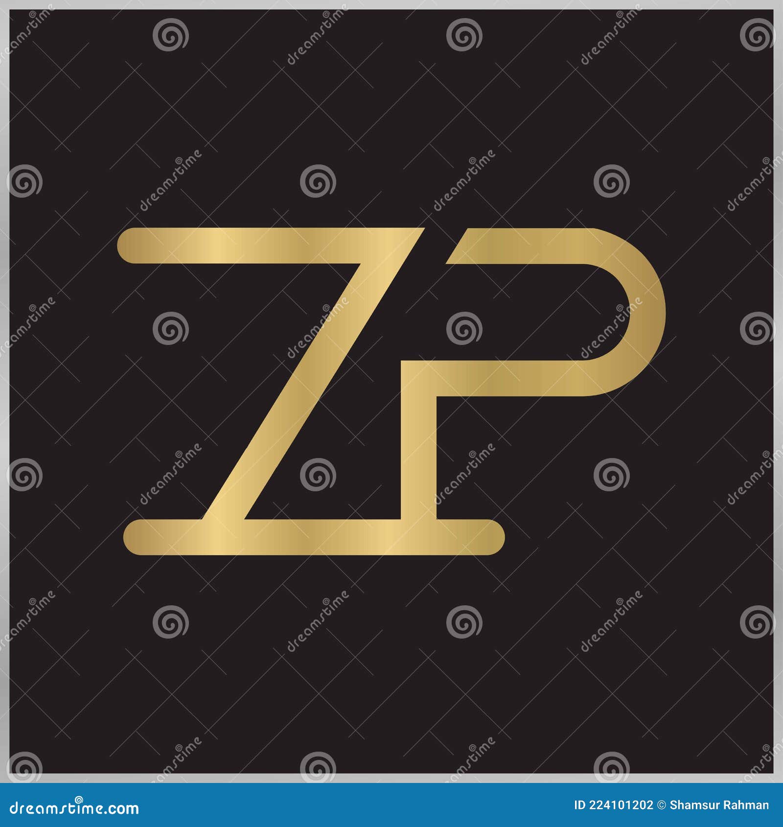 Alphabet Initialen Logo Pz Zp Z Und P Vektor Abbildung - Illustration ...