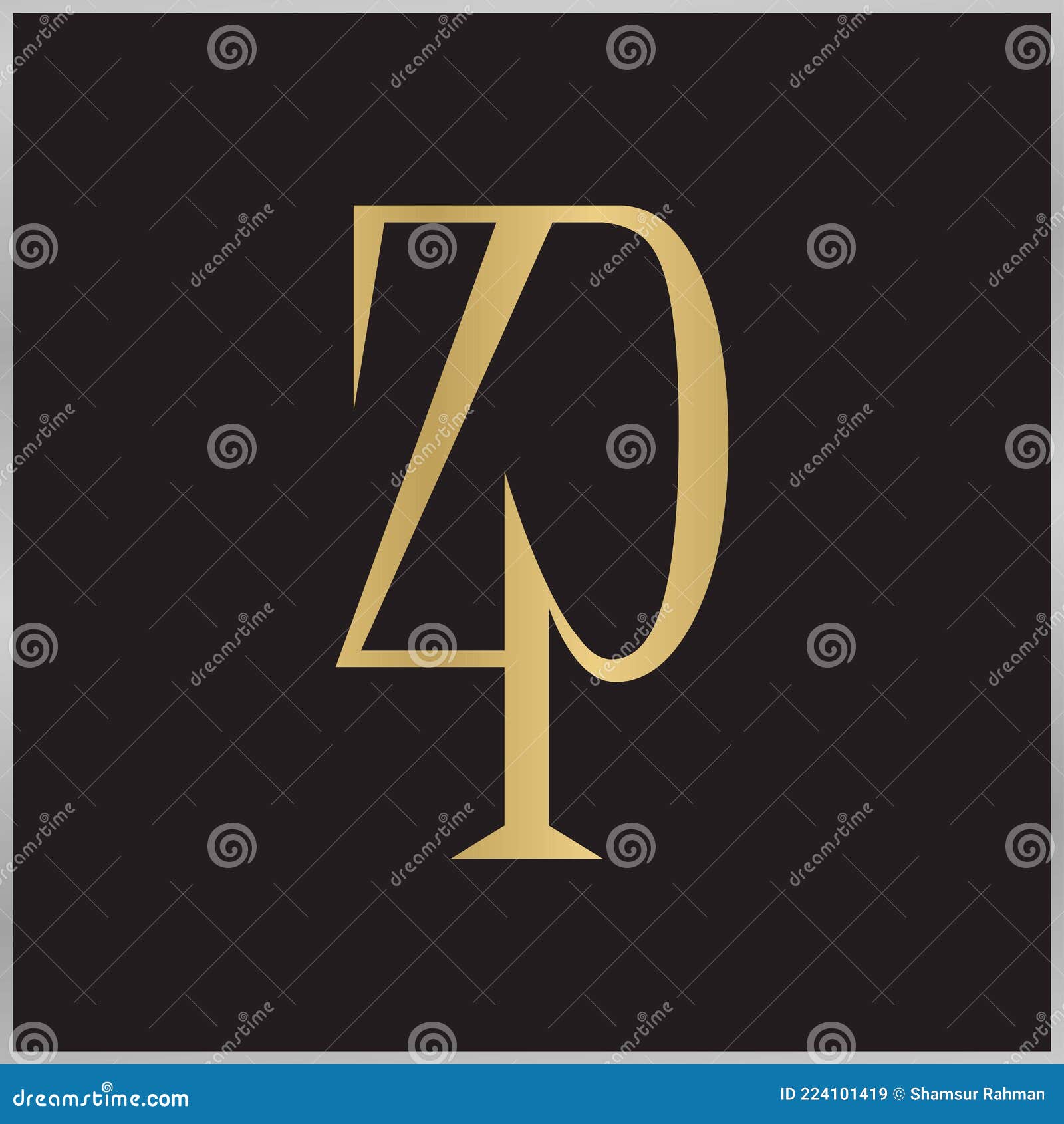 Alphabet Initialen Logo Pz Zp Z Und P Vektor Abbildung - Illustration ...