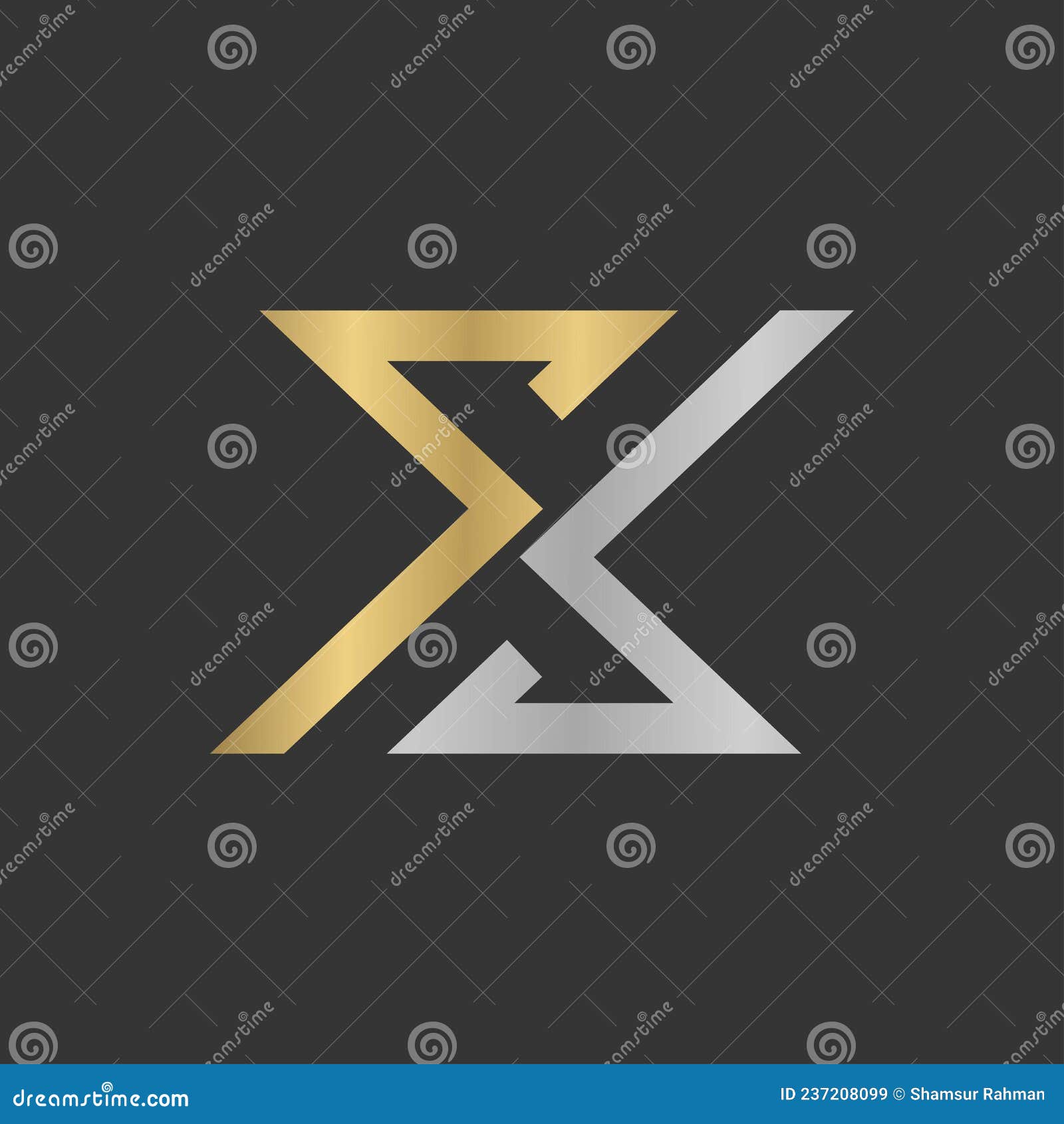 Alphabet-Initialen Logo Xs Sx X Und S Vektor Abbildung - Illustration ...