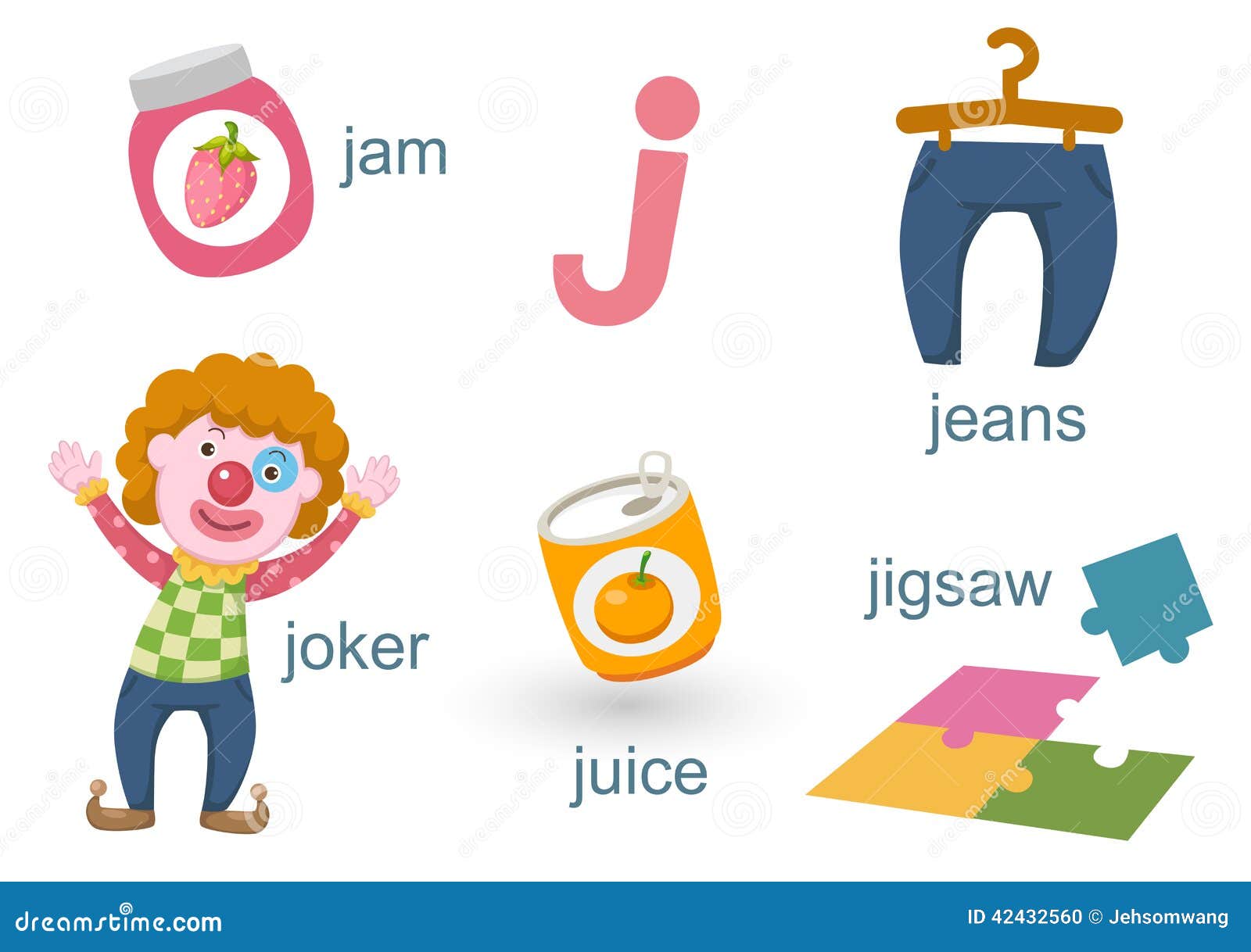 Alphabet J stock vector. Illustration of artistic, creative - 42432560