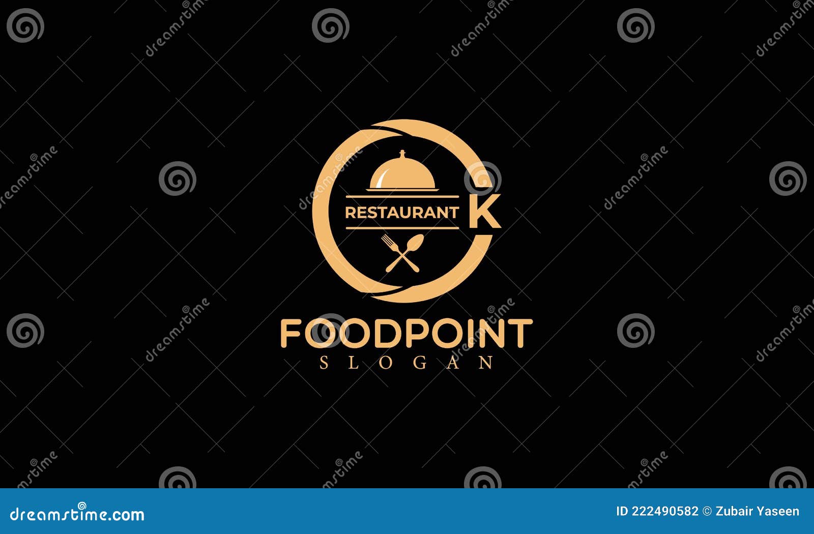 Alphabet K Restaurant Monogram Vector Logo Template, Letter K Food Logo ...