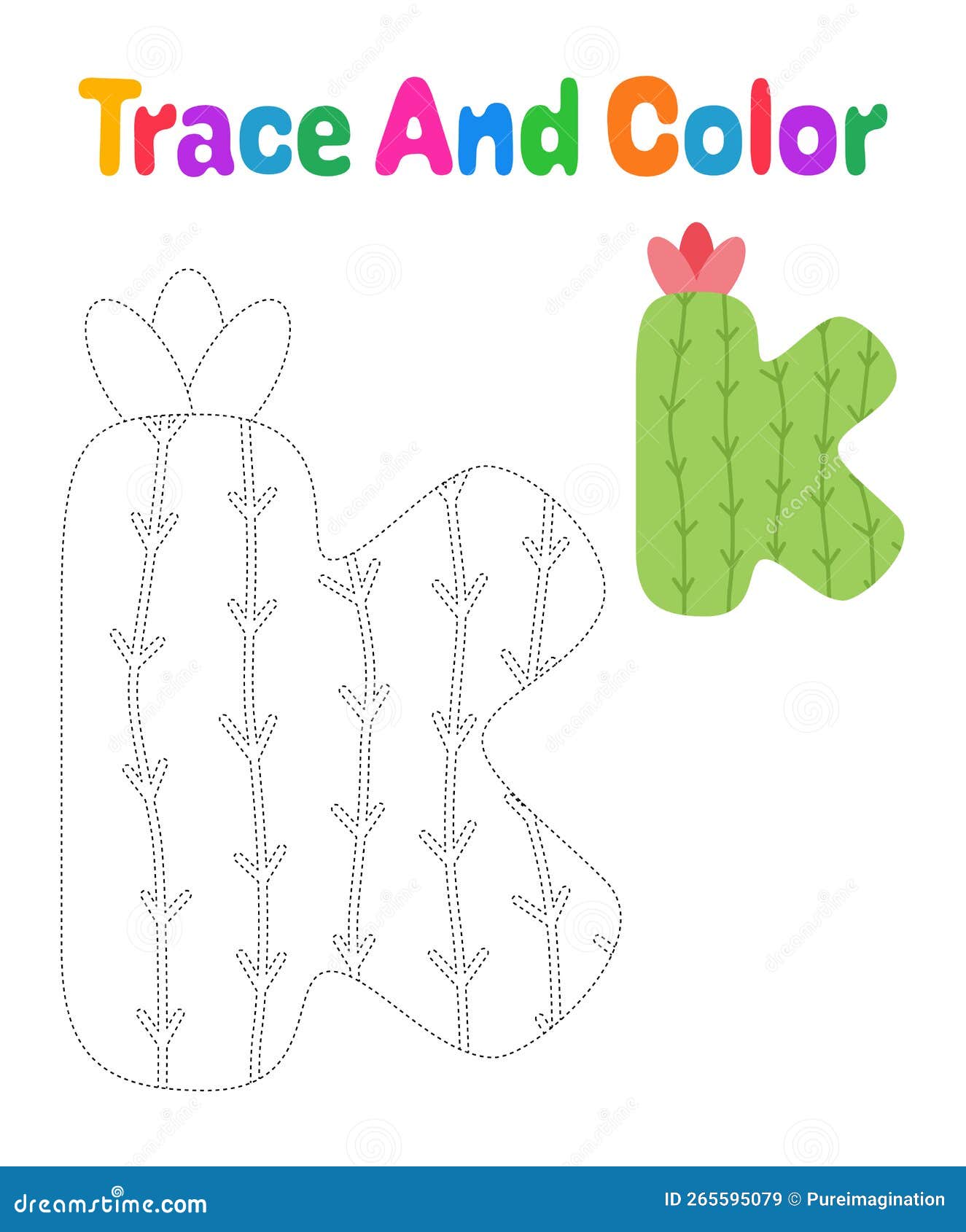 Alphabet K Tracing Worksheet for Kids Stock Vector - Illustration of ...