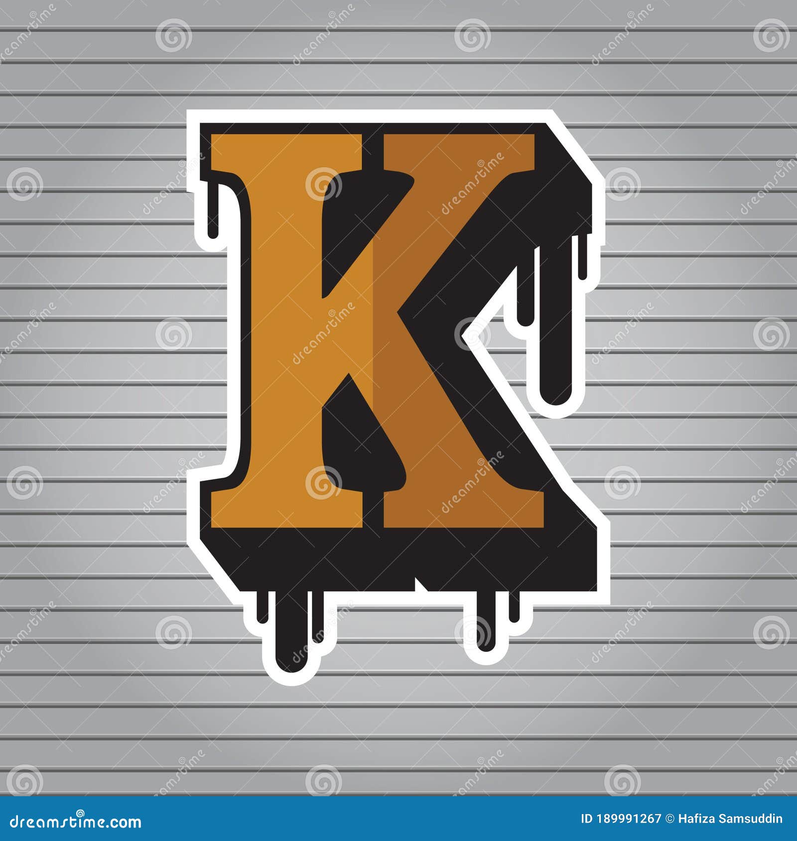 Alphabet K. Vector Illustration Decorative Design Stock Vector ...