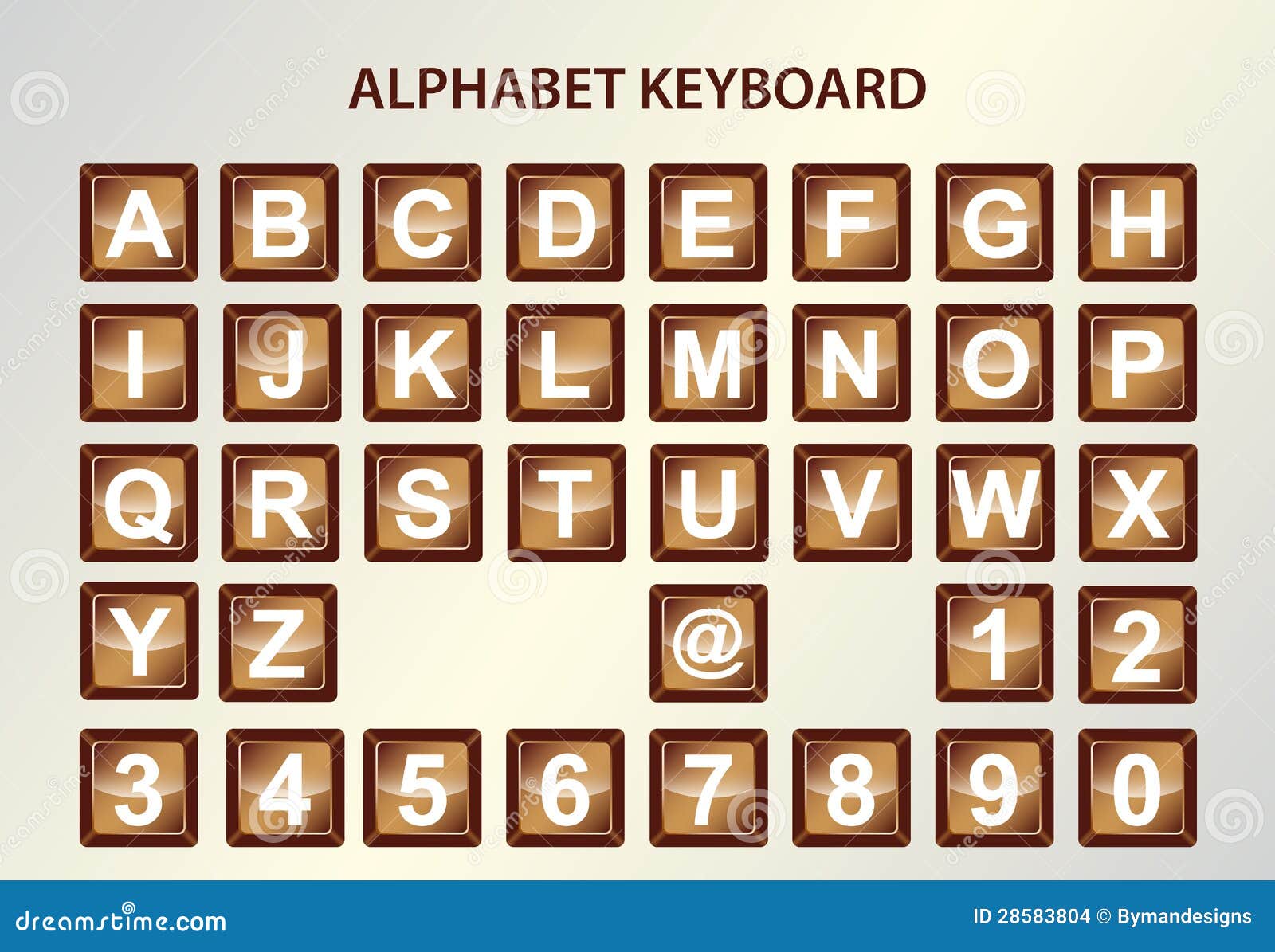 Alphabet keyboard stock vector. Illustration of steel - 28583804
