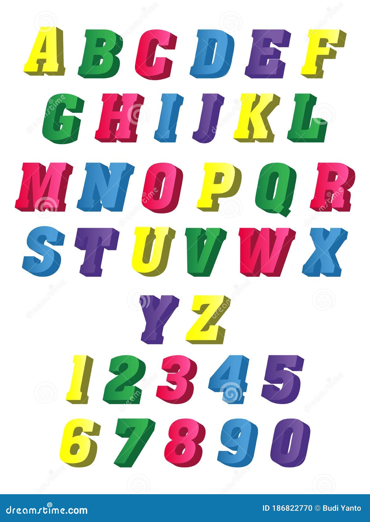 Alphabet Kids Font Style. Vector Illustration Stock Vector ...
