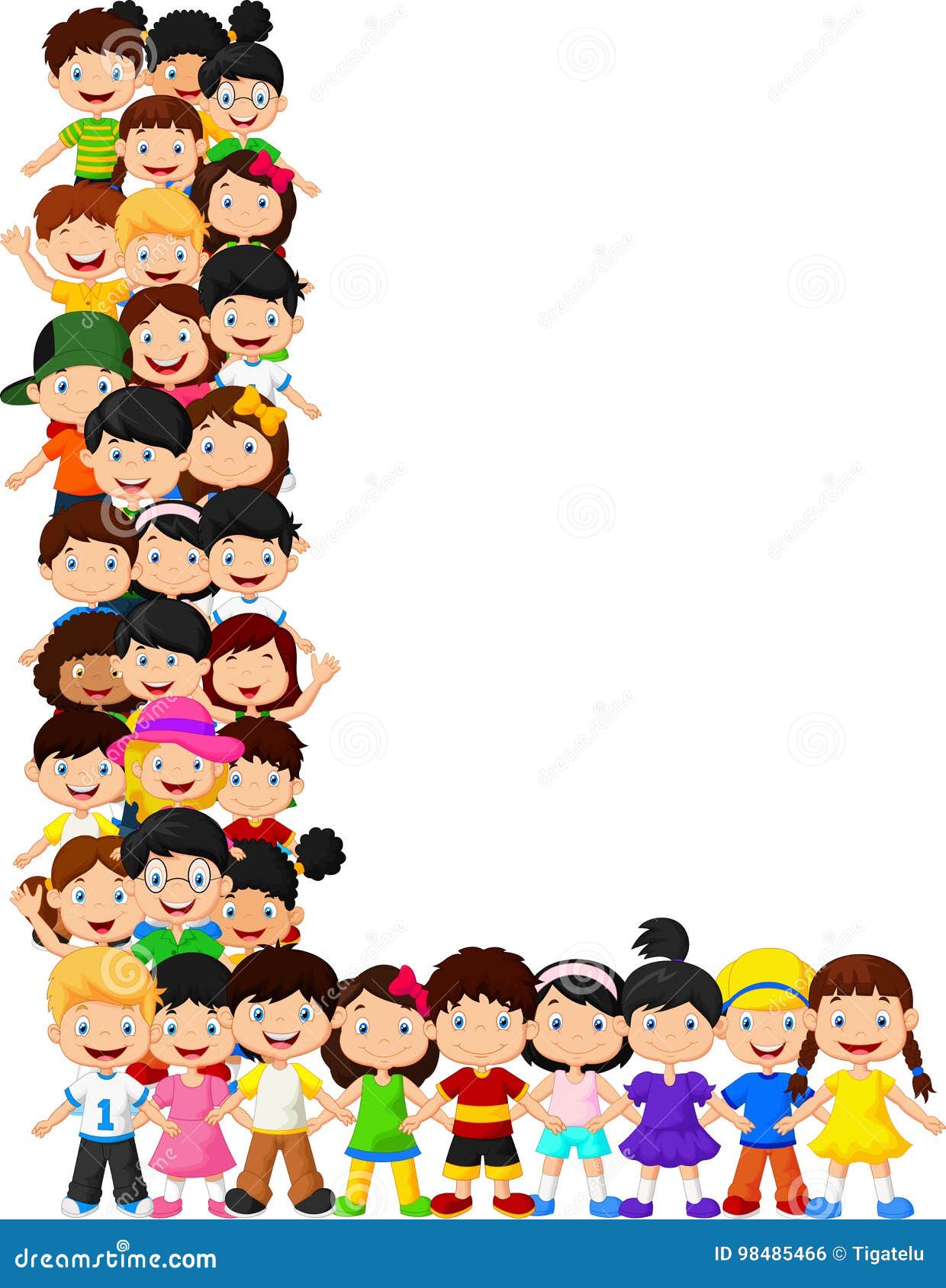 Alphabet L De Forme De Petits Enfants Illustration de Vecteur ...