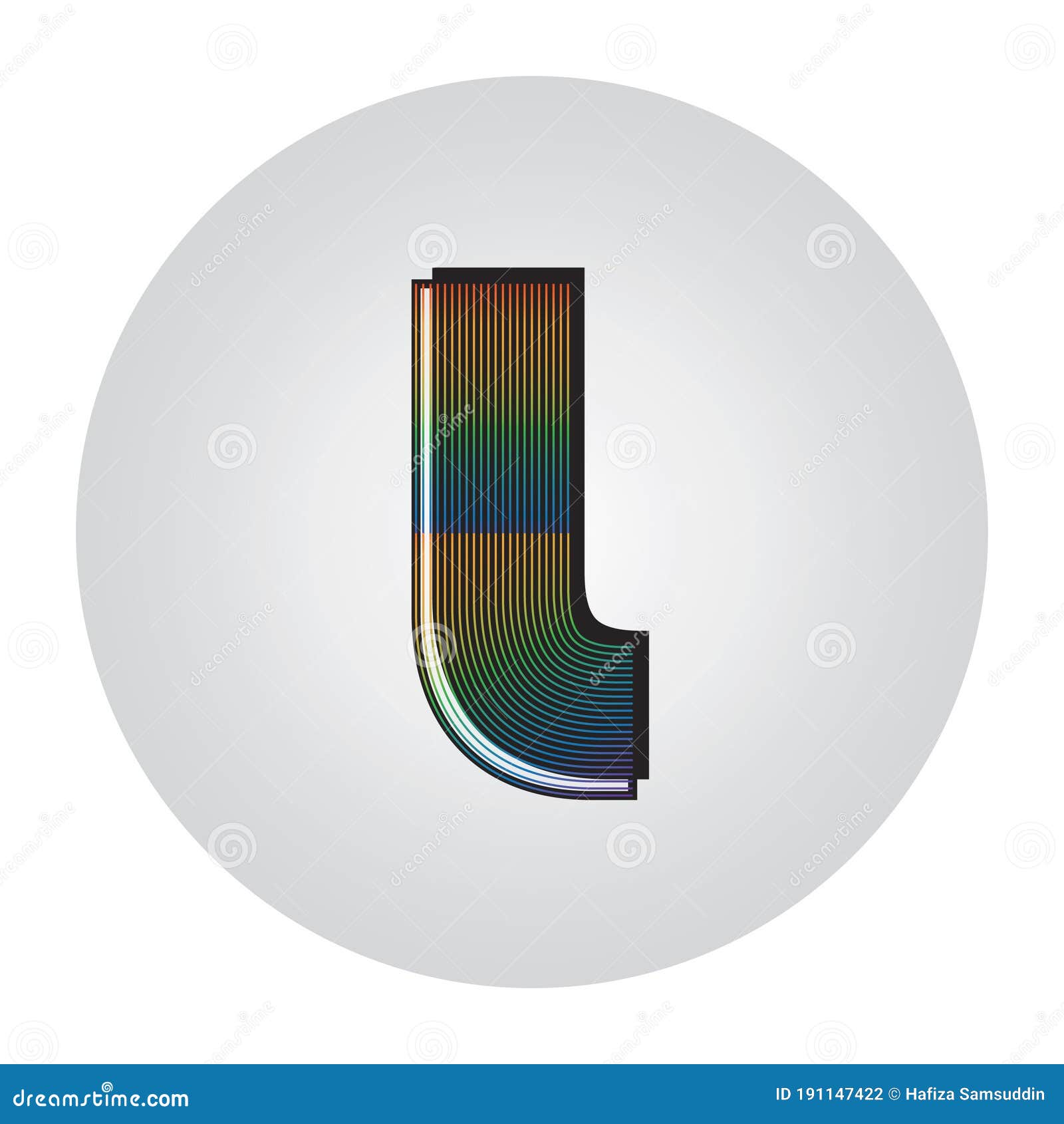 Alphabet L. Vector Illustration Decorative Design Stock Vector ...