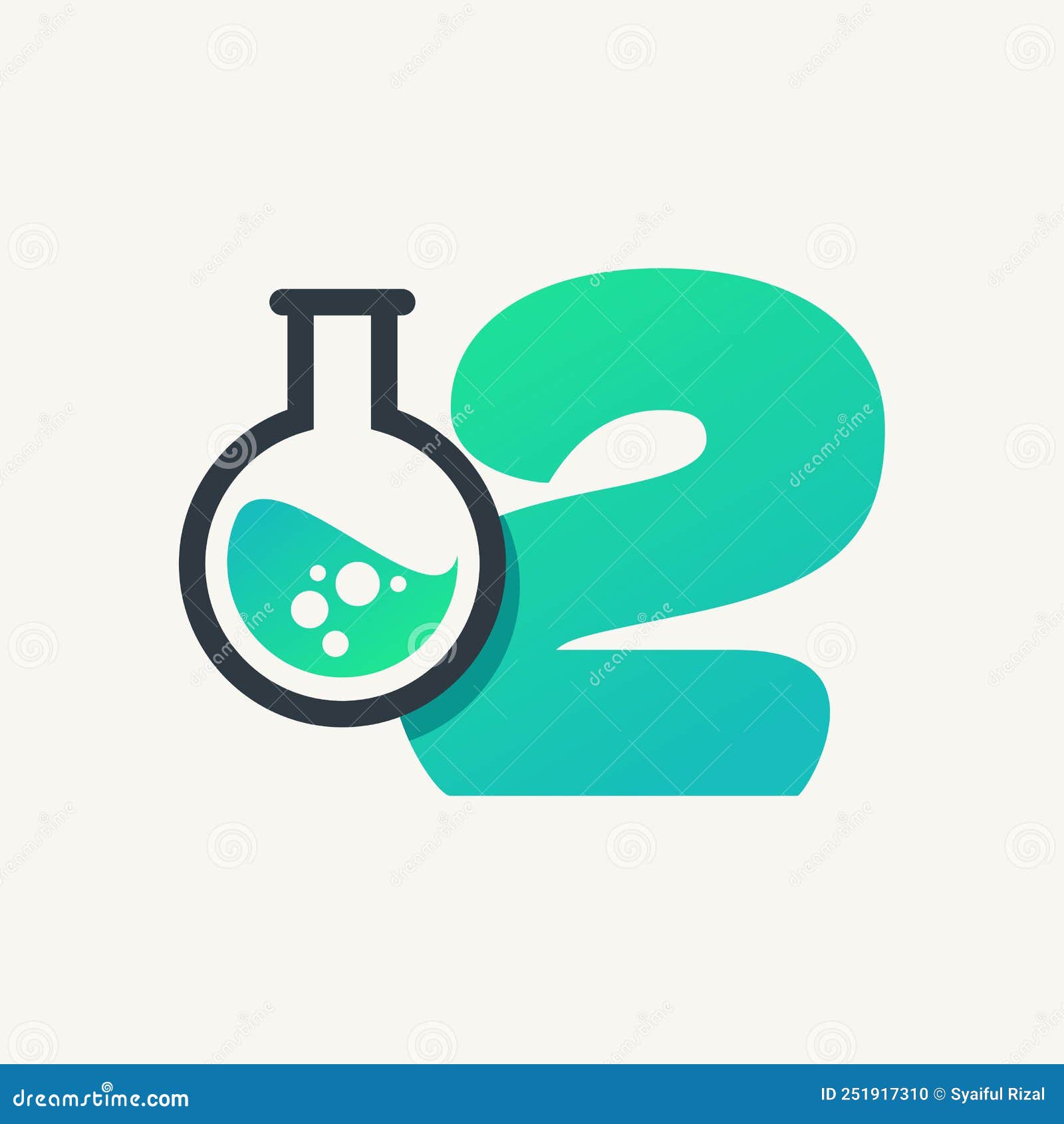 Logo Lab Number 2 stock illustration. Illustration of digits - 251917310