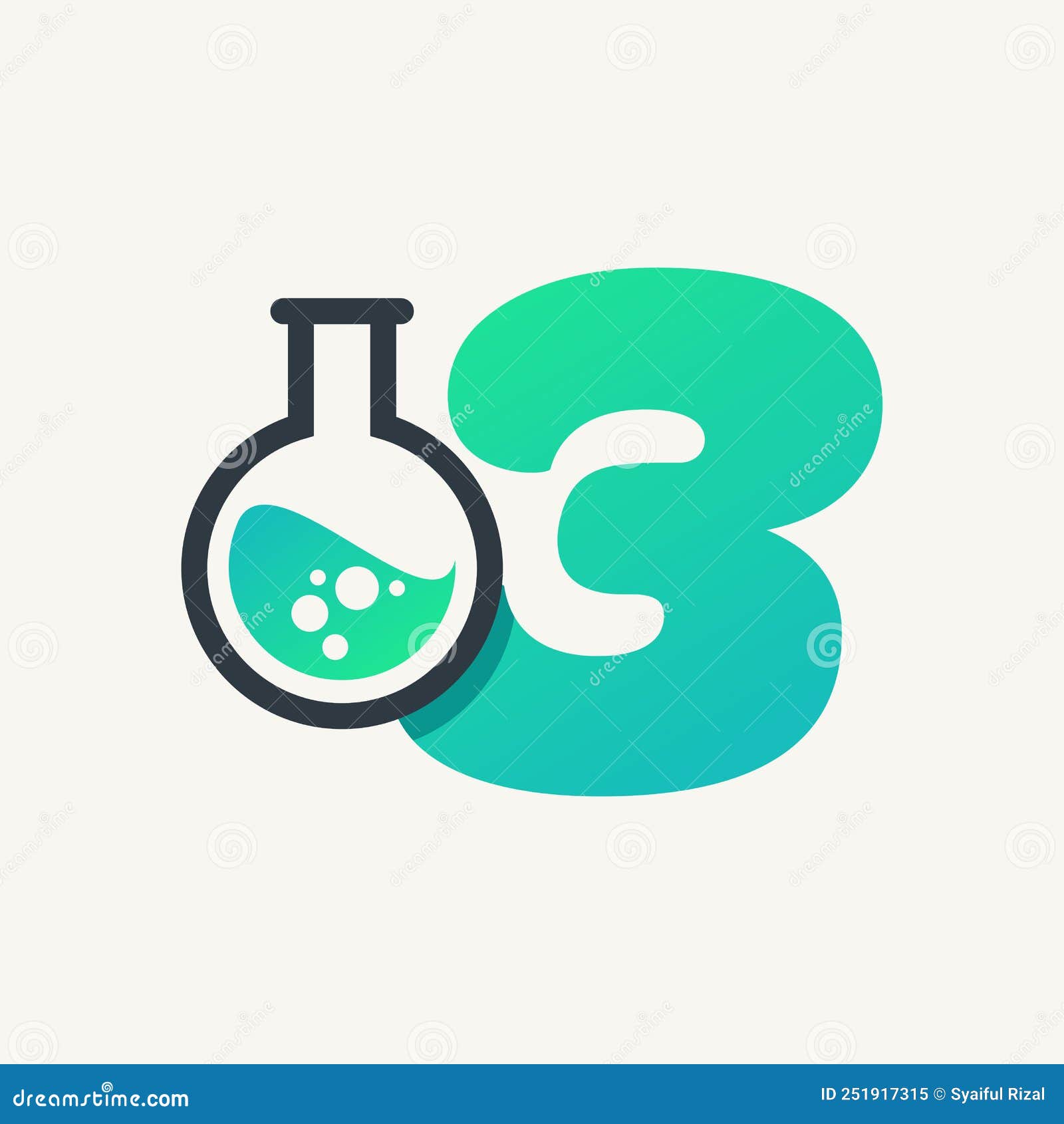 Logo Lab Number 3 stock illustration. Illustration of class - 251917315