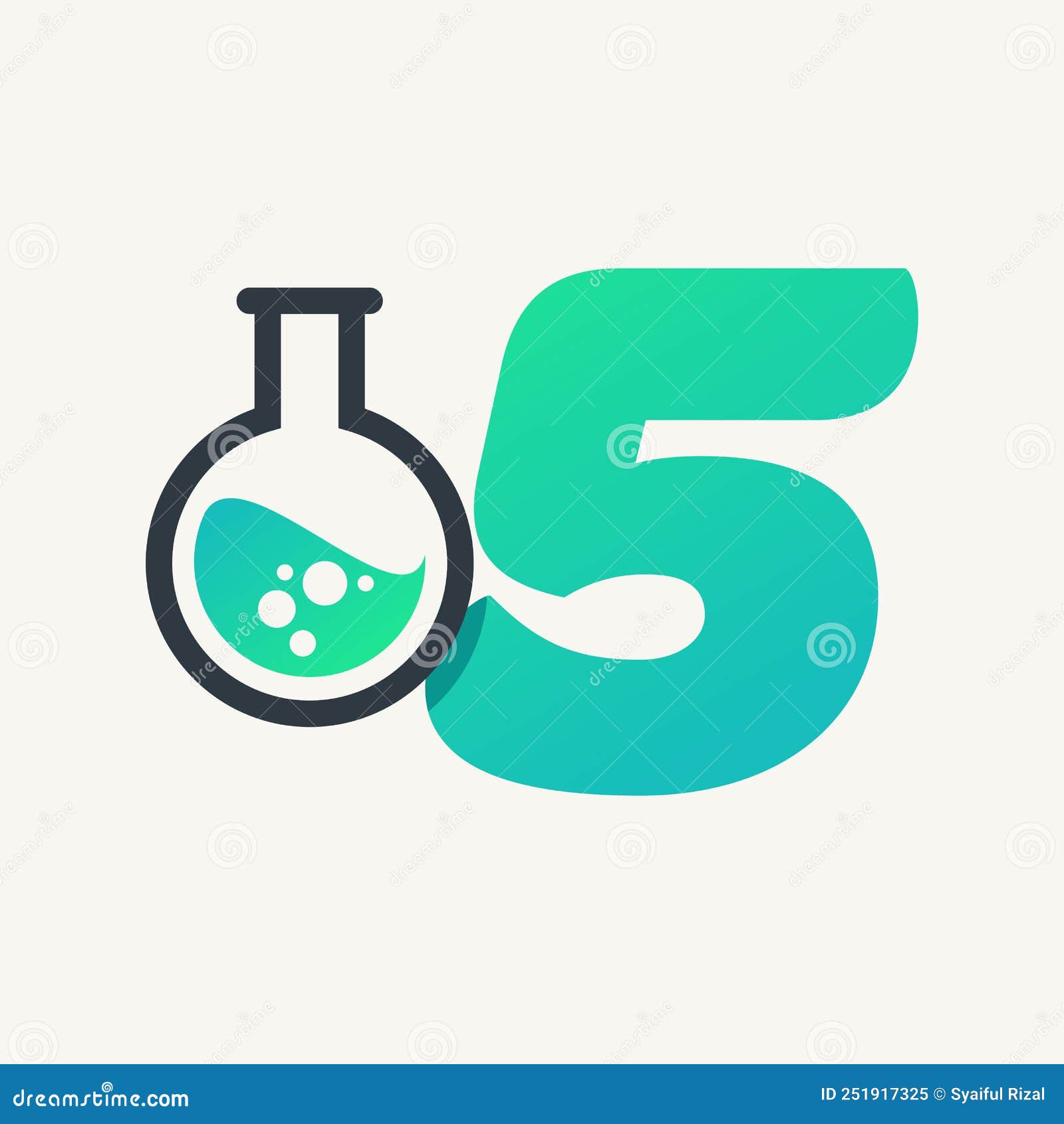 Logo Lab Number 5 stock illustration. Illustration of count - 251917325