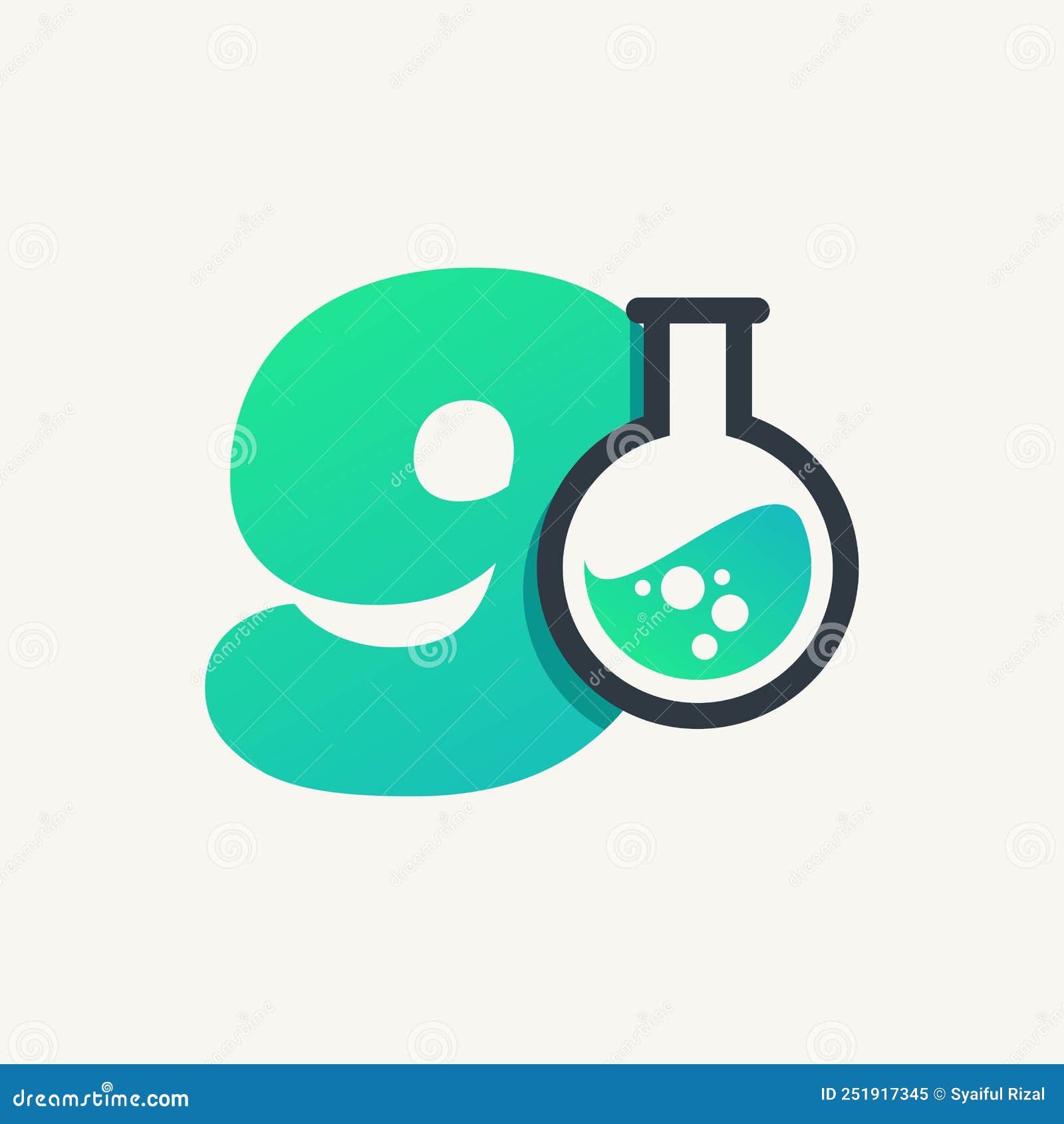 Logo Lab Number 9 stock illustration. Illustration of button - 251917345