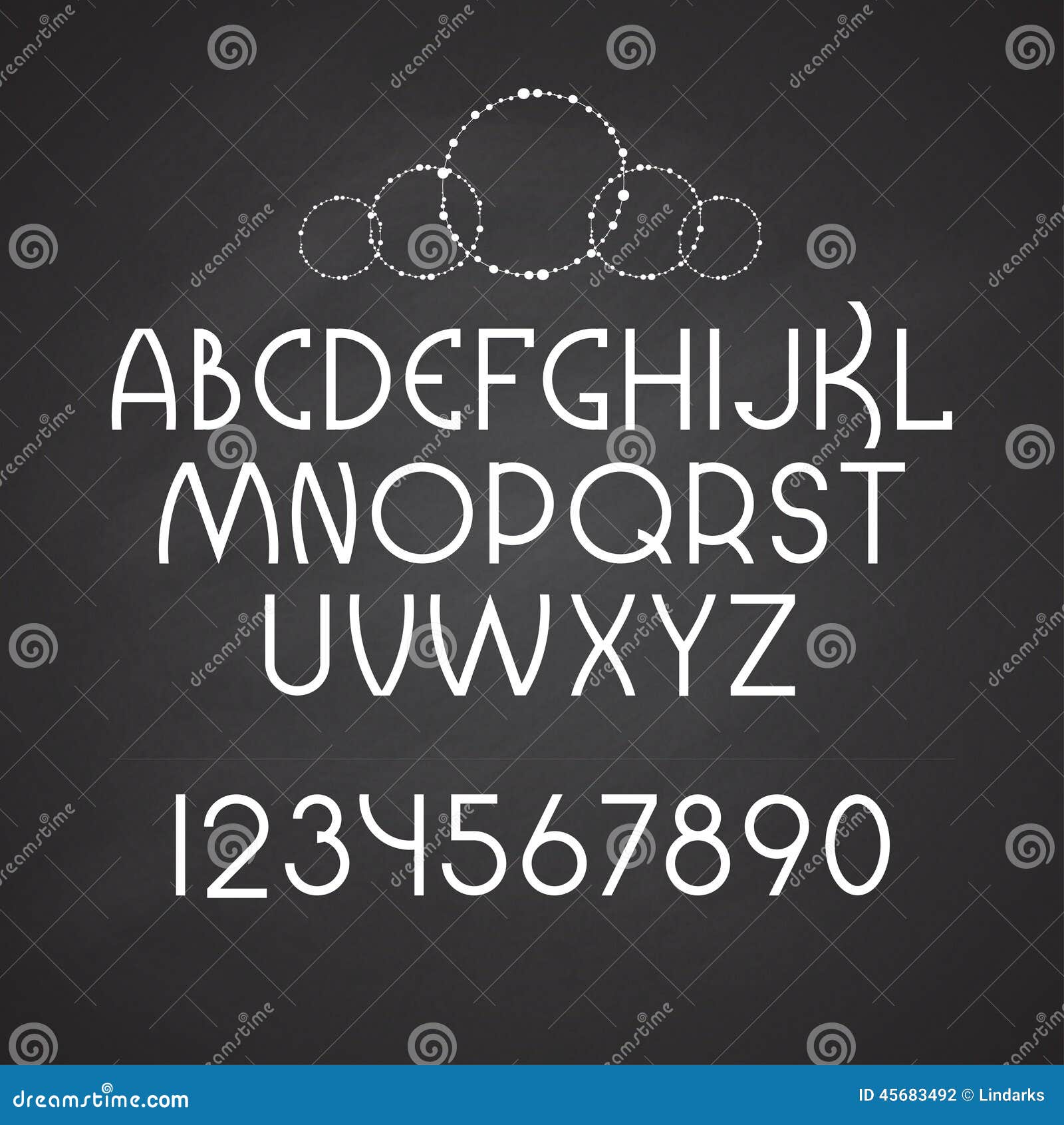 Alphabet Latin Sur Le Fond De Tableau Illustration de Vecteur ...