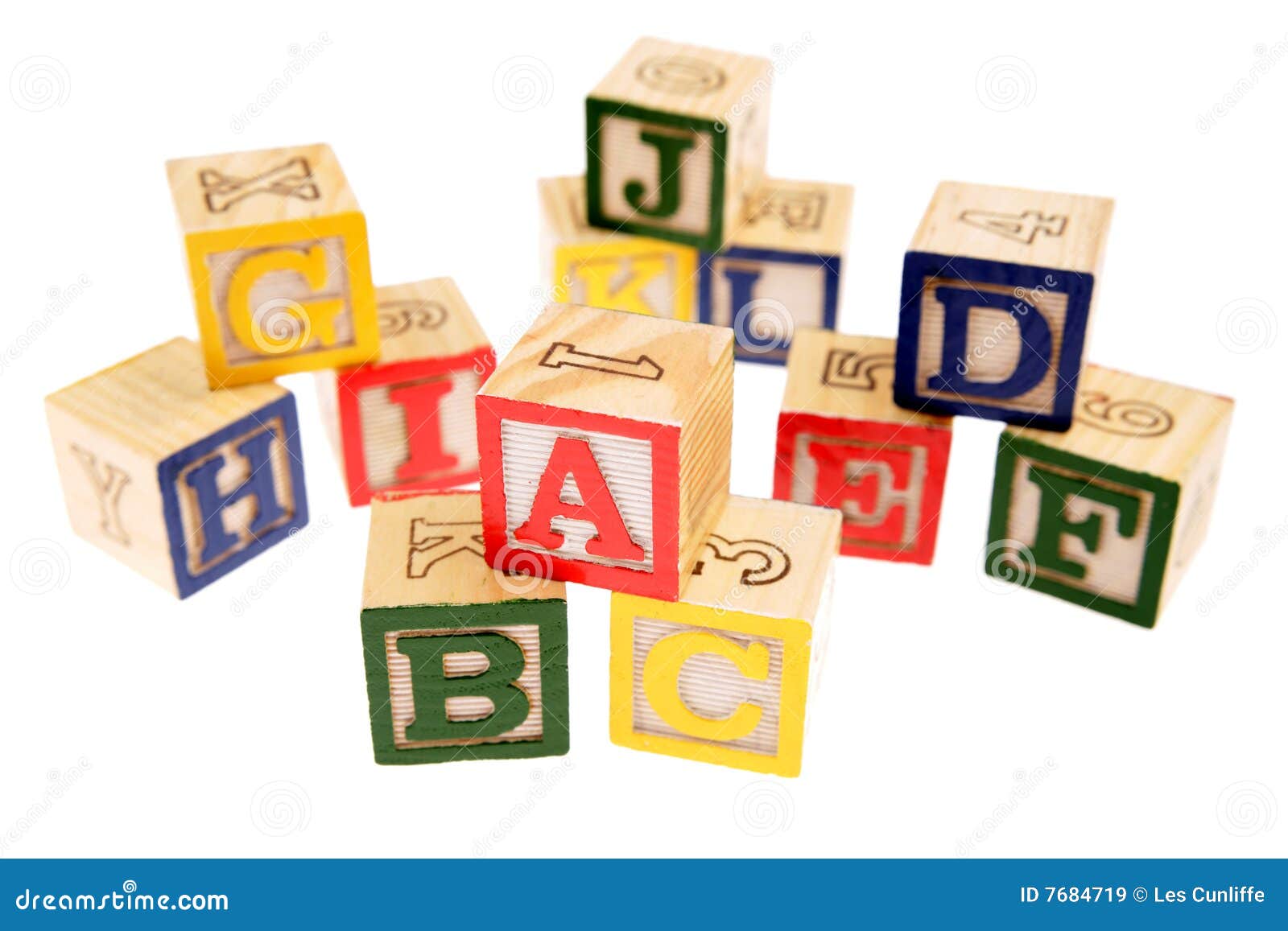 Alphabet learning blocks stock image. Image of closeup - 7684719