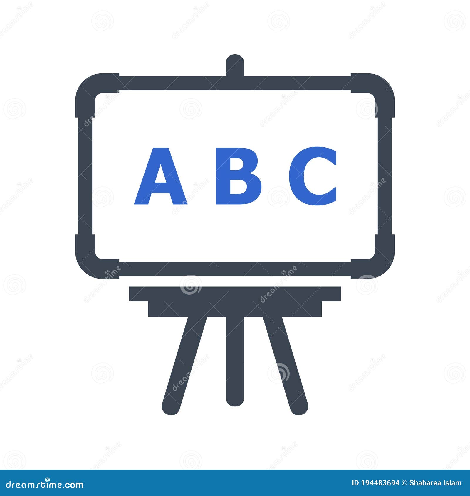 Alphabet Learning Icon stock vector. Illustration of education - 194483694