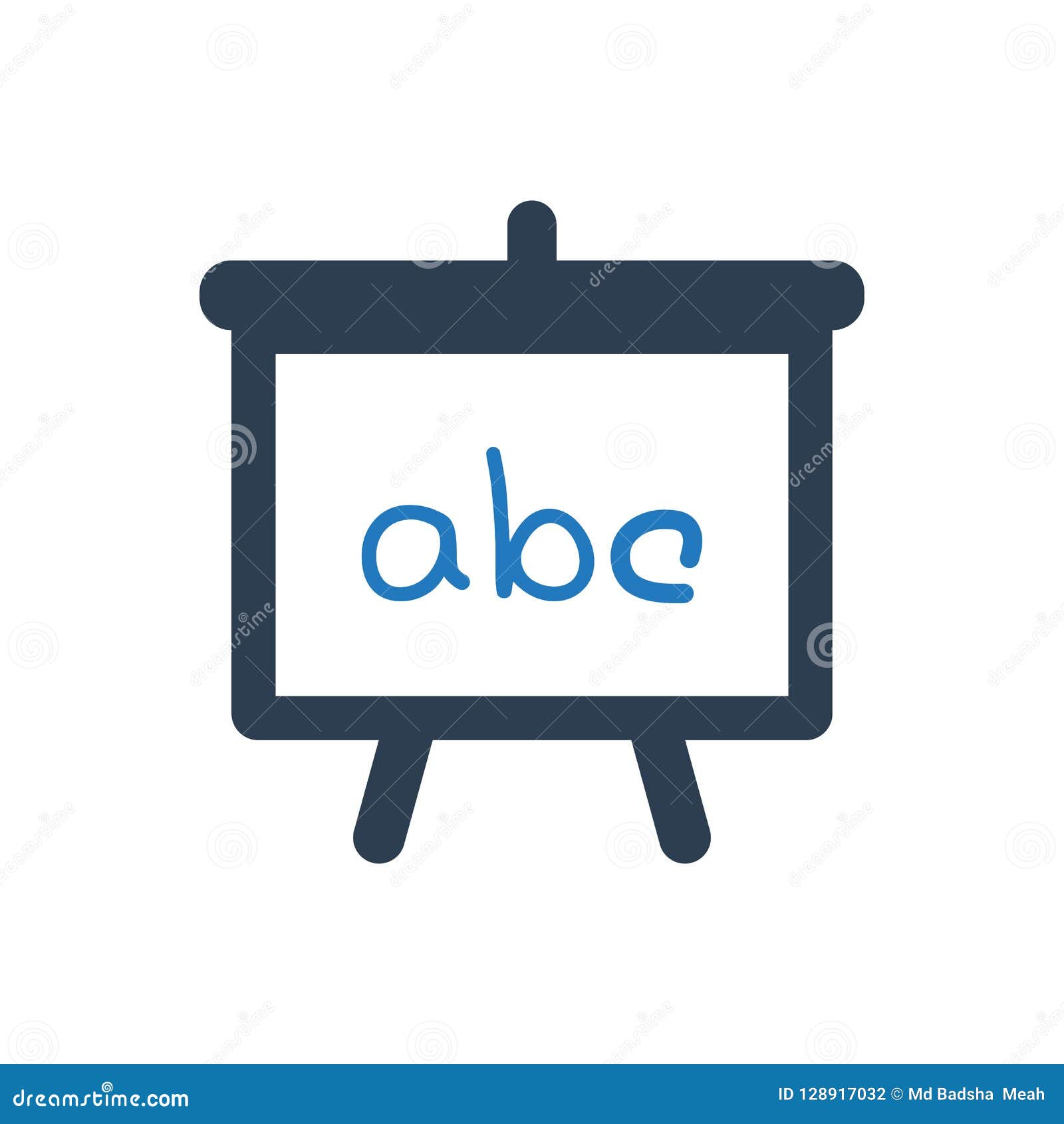 Alphabet Learning Icon stock vector. Illustration of learning - 128917032