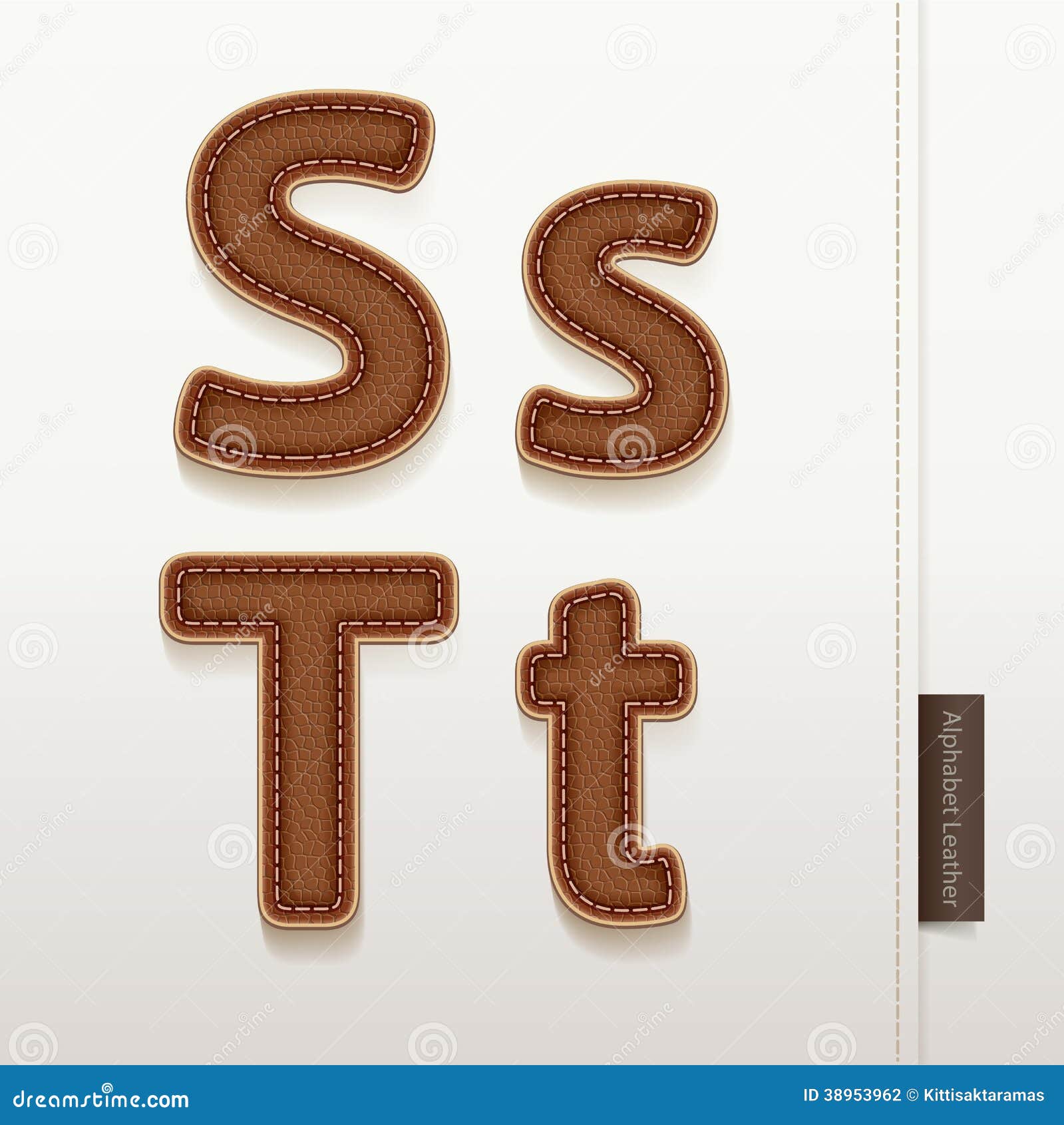 Alphabet Leather Skin Texture. Stock Vector - Illustration of realistic ...