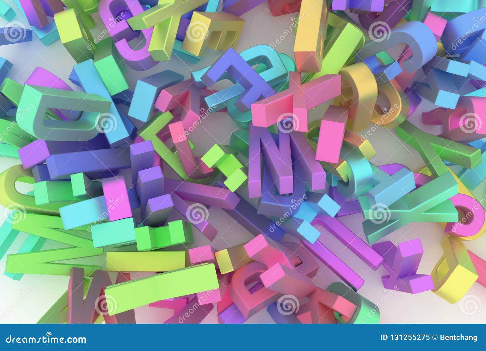 Illustrations of CGI Typography, Letter of ABC, Alphabet for Graphic ...