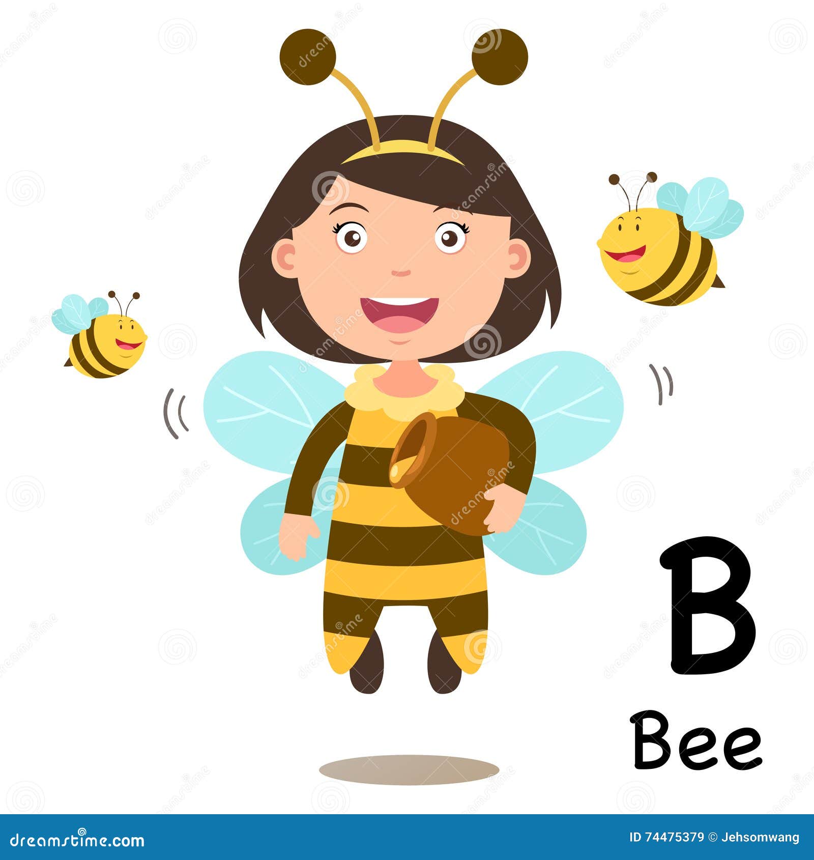 Alphabet Letter B-bee,vector Stock Vector - Illustration of language ...
