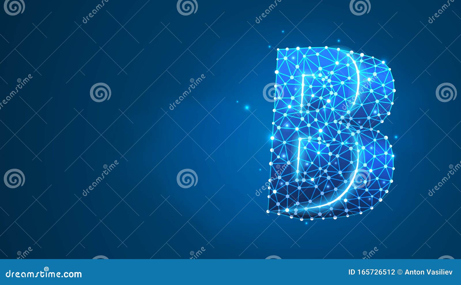 Alphabet Letter B. Design of an Uppercase Letter. Banner, Template or a ...