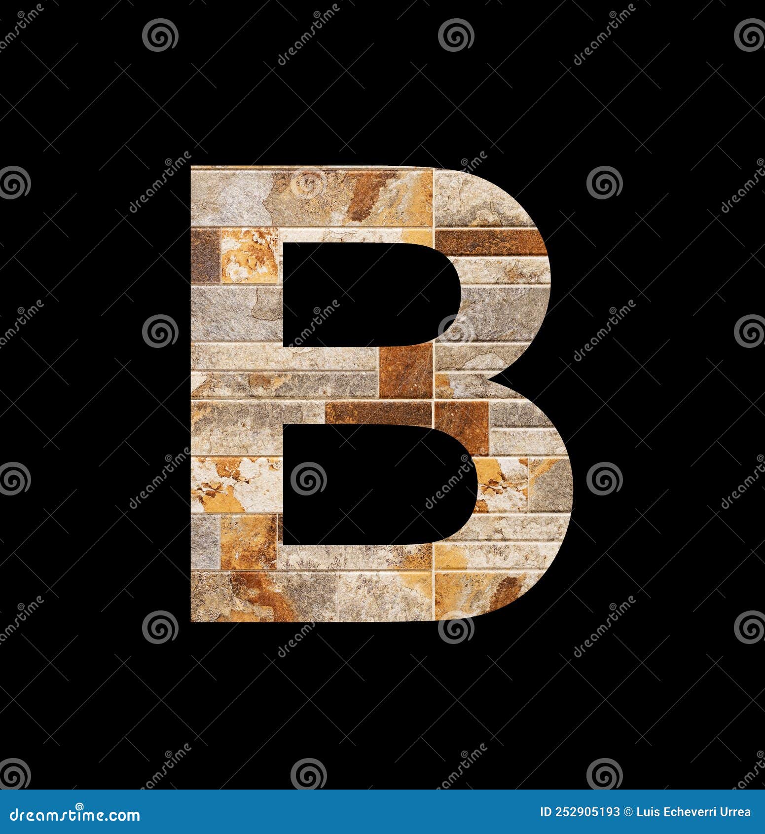Alphabet Letter B - Rustic Tile Background Stock Image - Image of slate ...